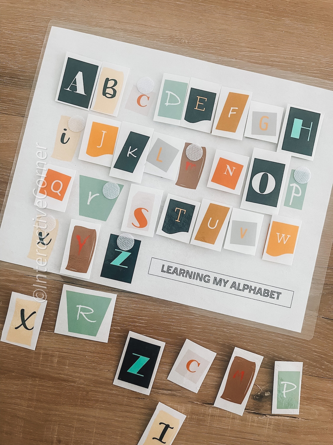 Toddler Busy Book Page, Alphabet Matching, Ransom Letters Theme ...