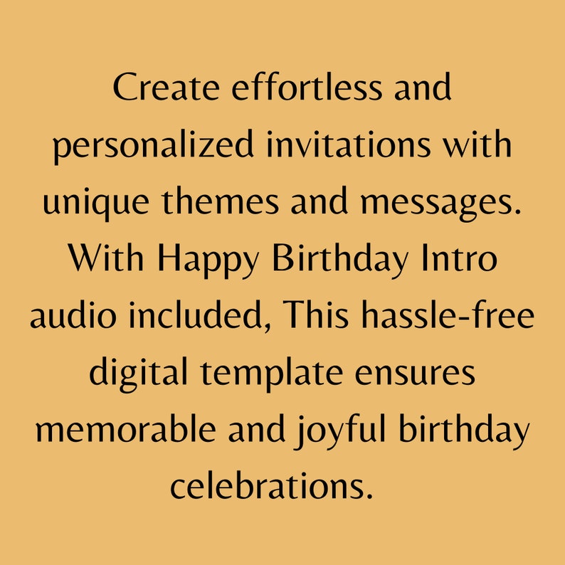 Editable Animated Birthday Invitation Video, Personalized Digital Party ...