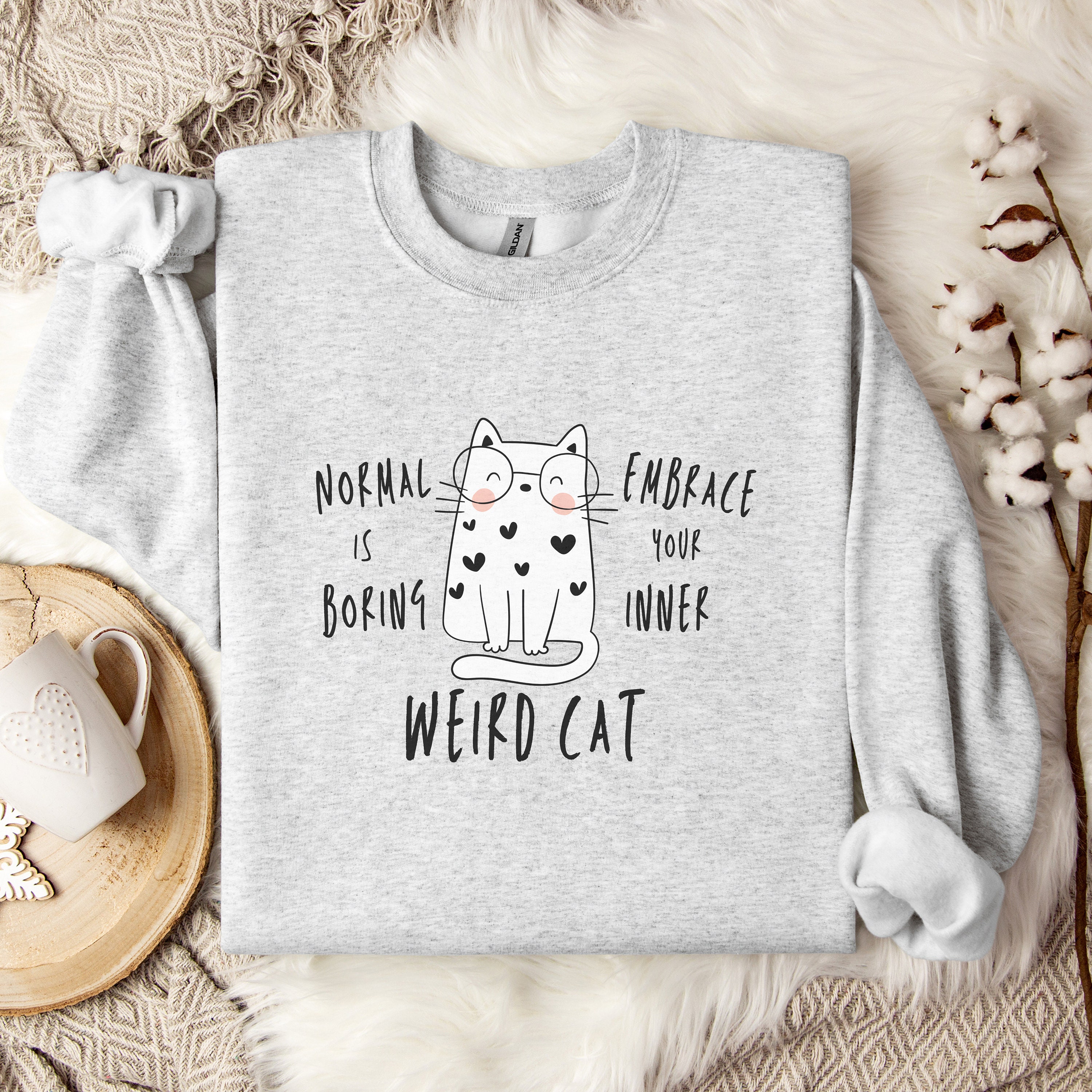 Catmom Sweatshirt, Funny Cat Meme, Cat Mom Sweater, Cat People Crewneck ...