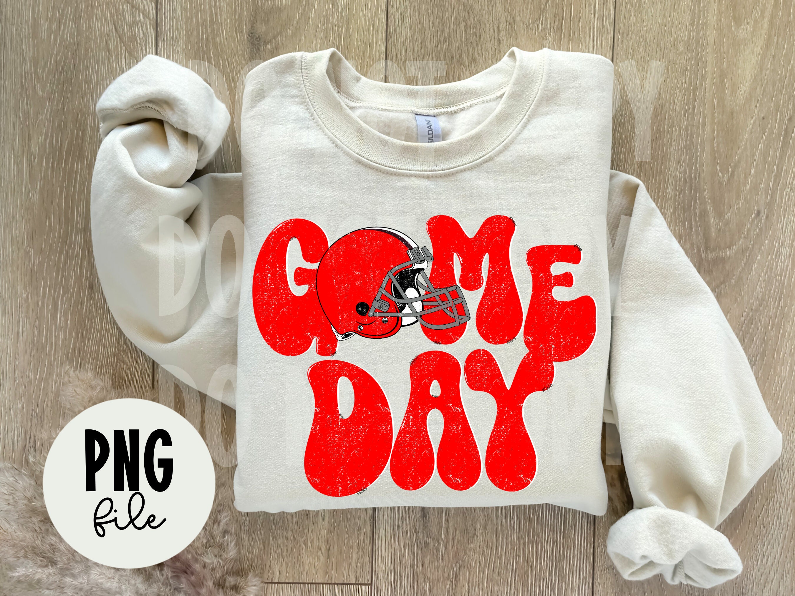 Red Game Day - Football - Trendy PNG File - Distressed PNG - Etsy