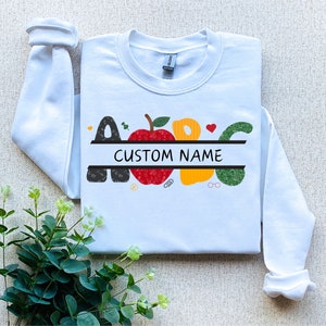 ABC Name Frame Png, Custom Teacher Png, Personalized Back to School ...