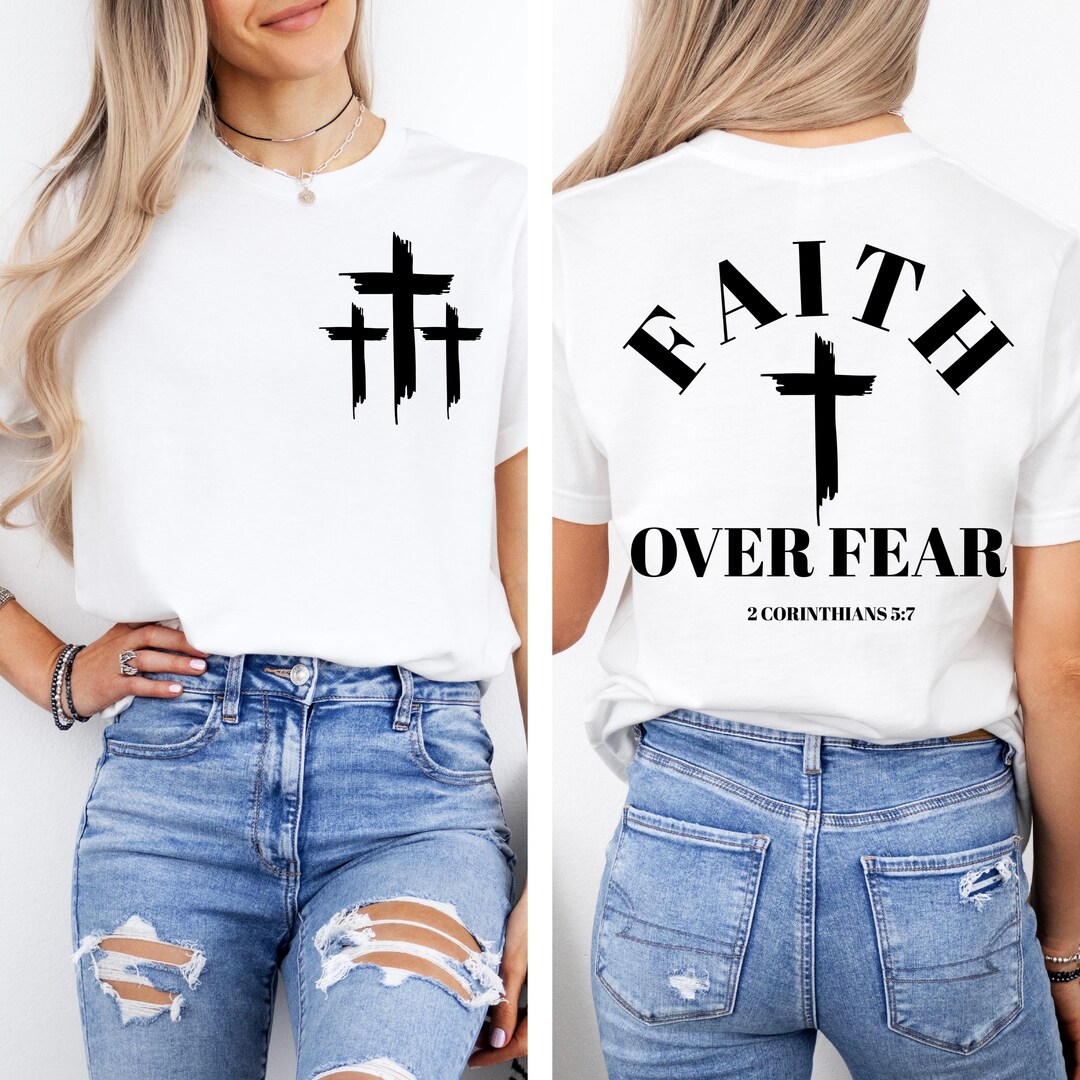 Faith Over Fear Cross SVG PNG, Religious Shirt Design (digital Download ...