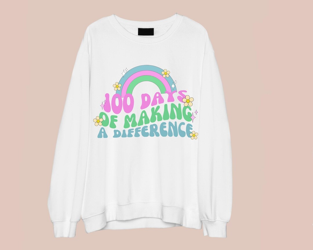 100 Days of Making a Difference Png Svg 100 Days of School - Etsy