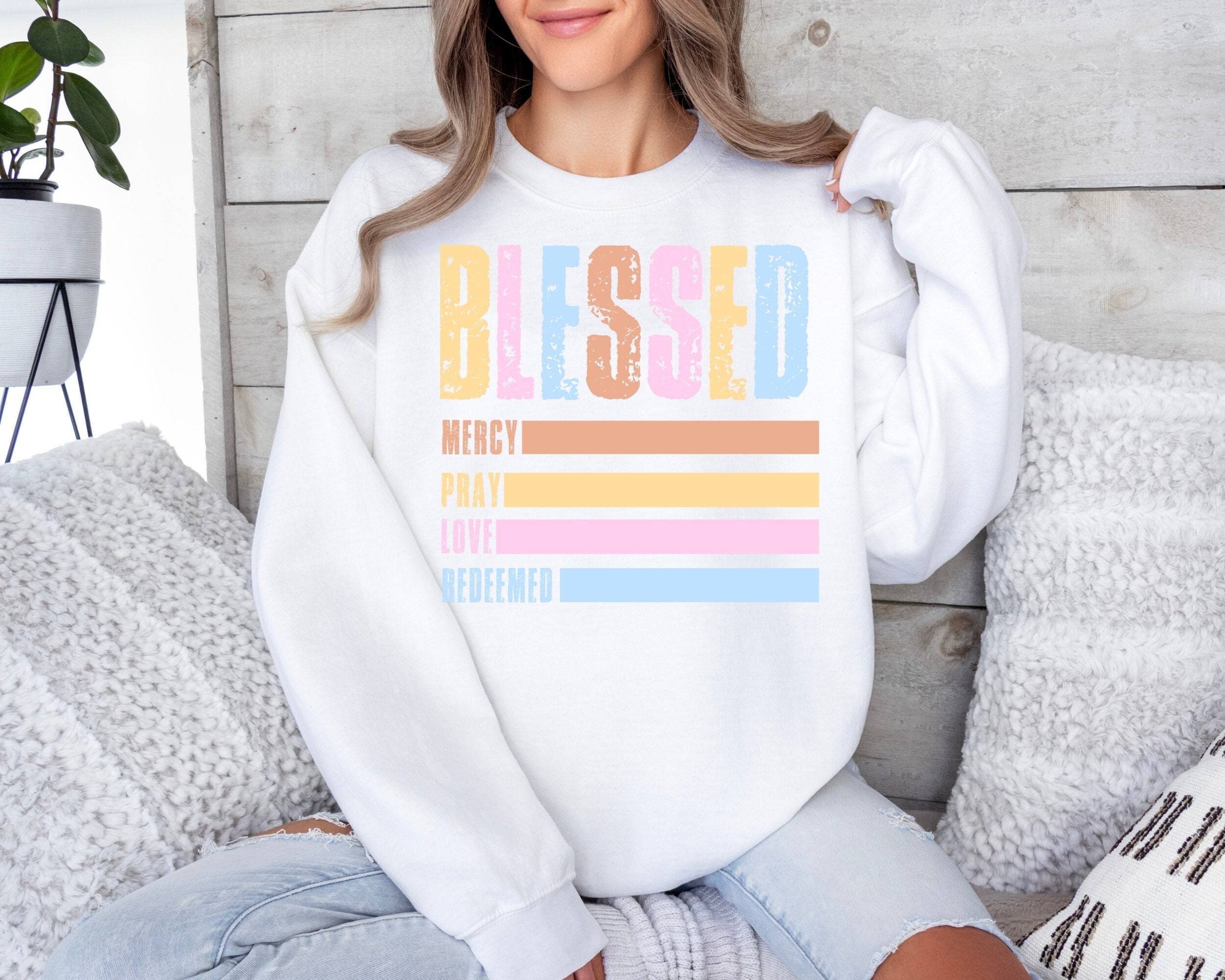 Retro Blessed Png Svg, Christian Quotes Png Svg, Bible Verse Svg, Boho ...