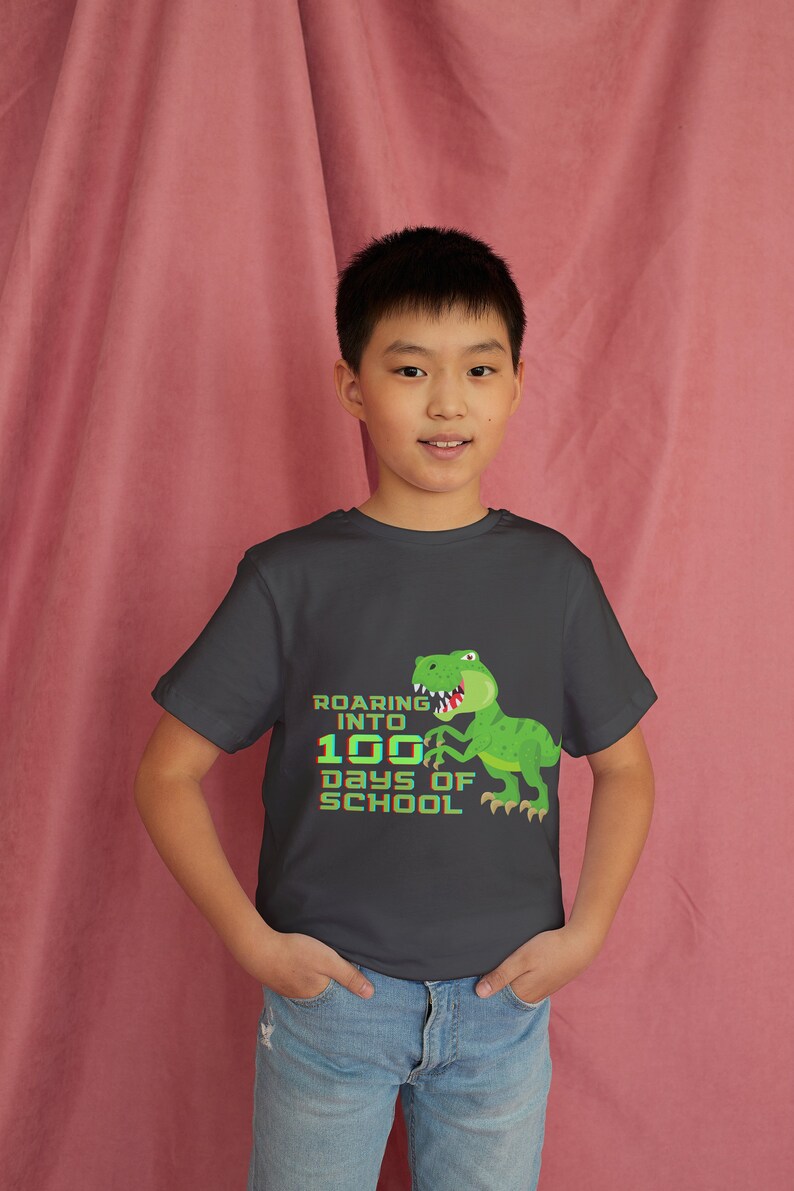 Dino 100 Days of School SVG, T-rex Shirt Design (PNG, SVG) - Etsy