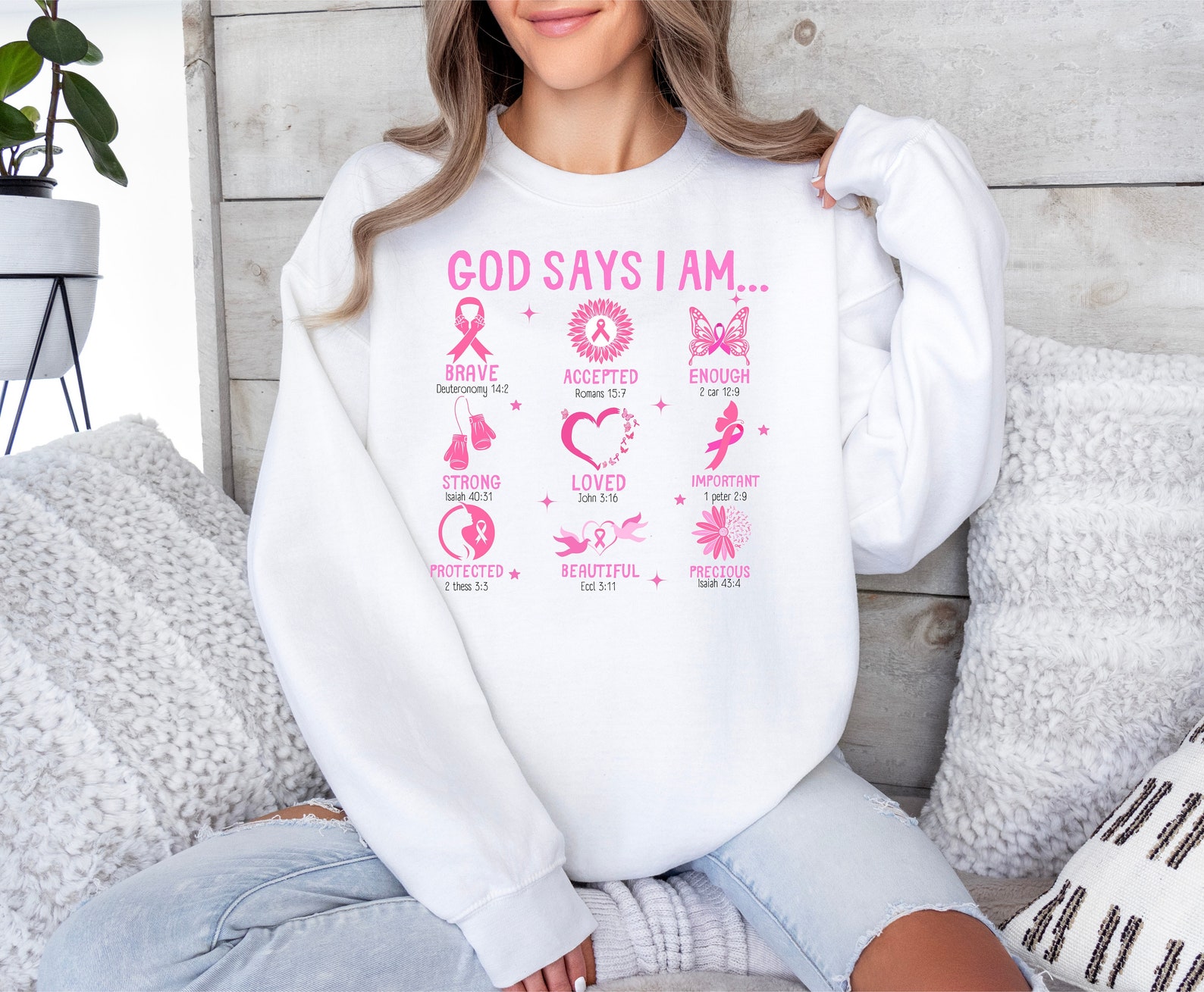 God Says I Am Breast Cancer Png Svg, Bible Verse Png Svg, Breast Cancer ...