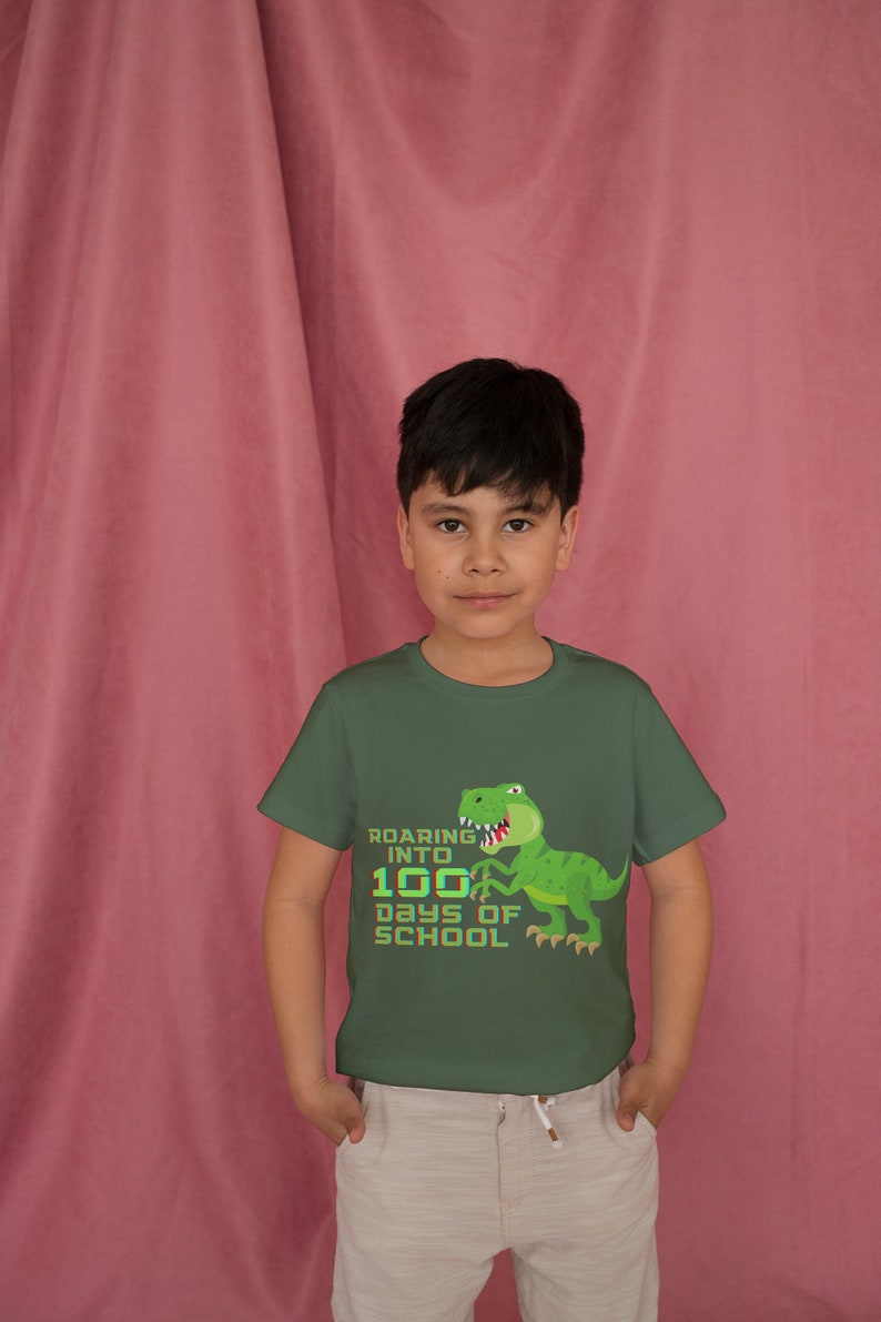 Dino 100 Days of School SVG, T-rex Shirt Design (PNG, SVG) - Etsy