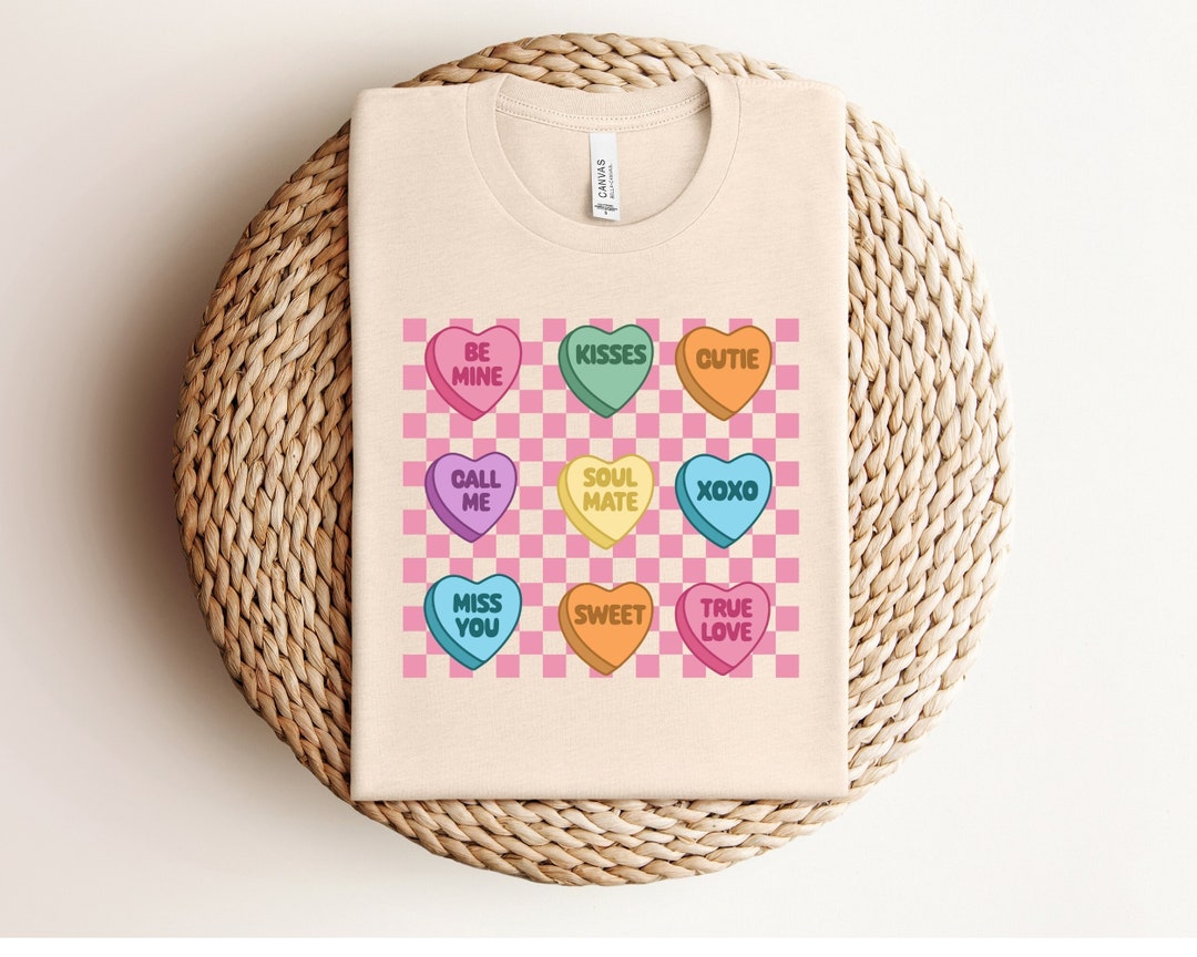 Conversation Hearts PNG SVG, Groovy Valentines Day Png Svg, Retro ...