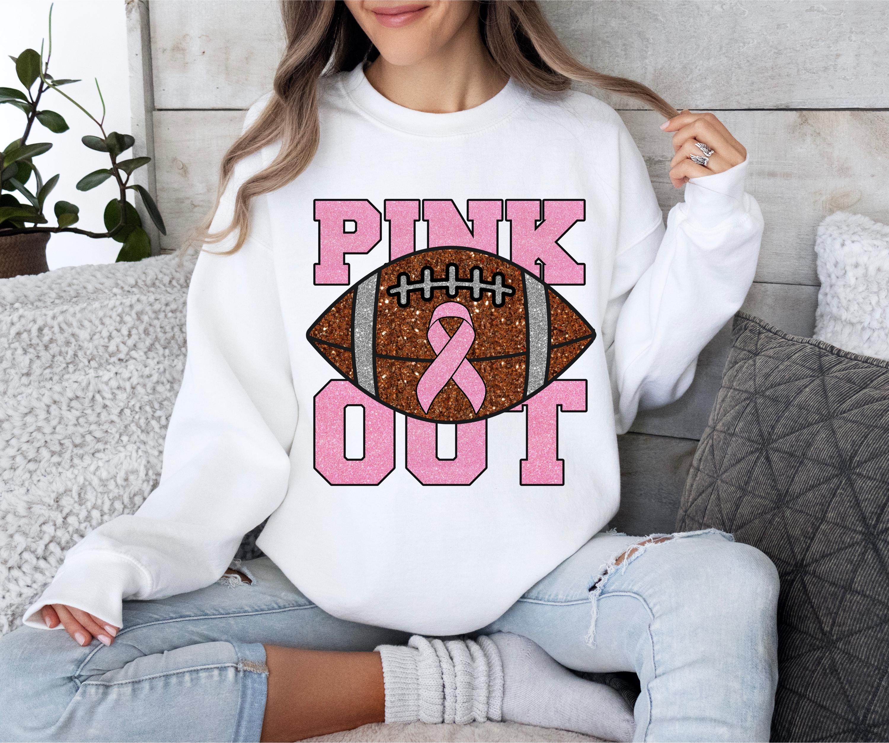 Pink Out Png, Breast Cancer Football Png, Glitter Pink Out Png ...