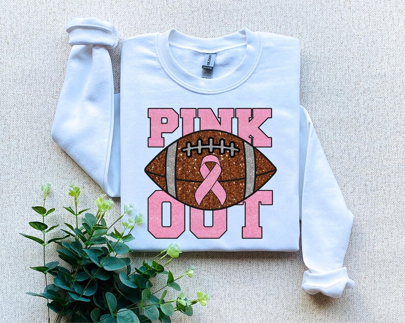 Pink Out Png, Breast Cancer Football Png, Glitter Pink Out Png ...