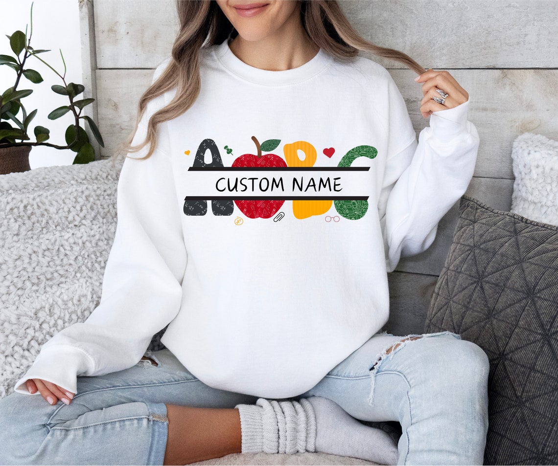 ABC Name Frame Png, Custom Teacher Png, Personalized Back to School ...