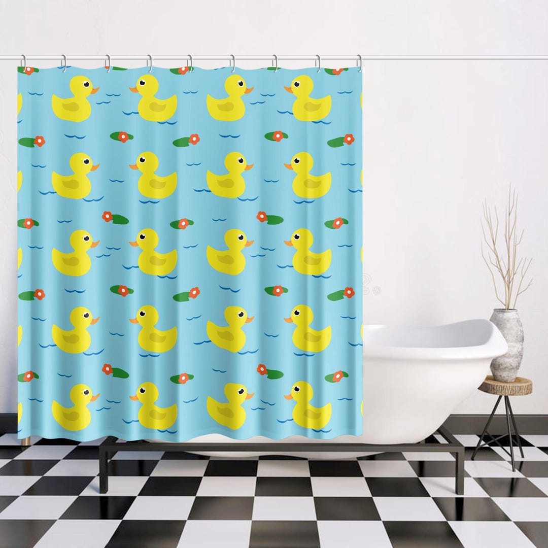 Rubber Duck Shower Curtain - Etsy