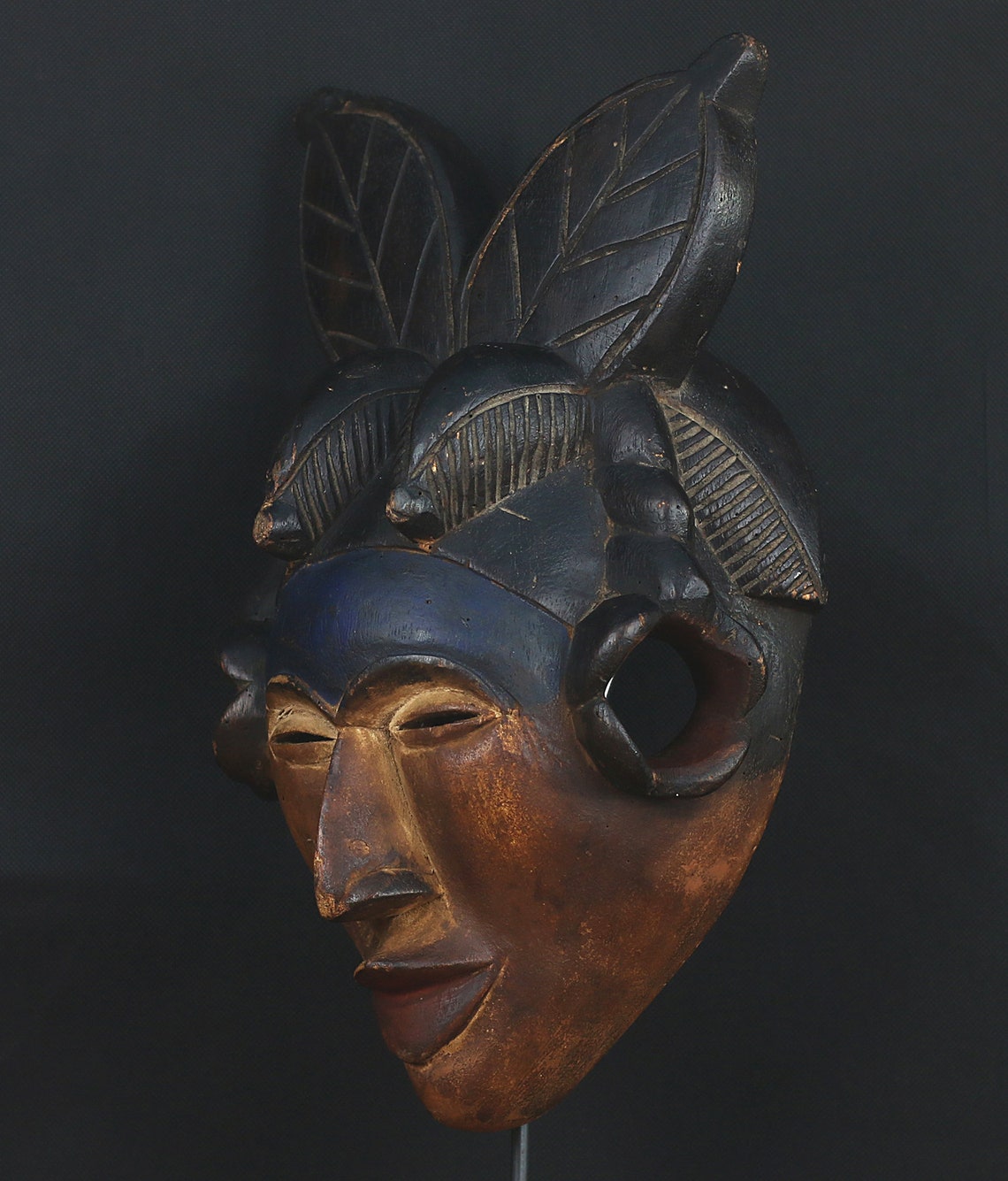 African Mask From Nigeria 1970 Circa. Igbo People. Wooden Spirit Mask ...