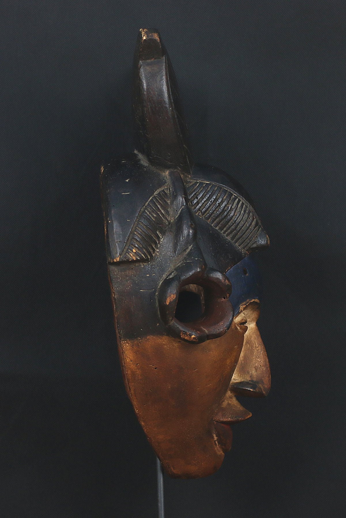 African Mask From Nigeria 1970 Circa. Igbo People. Wooden Spirit Mask ...