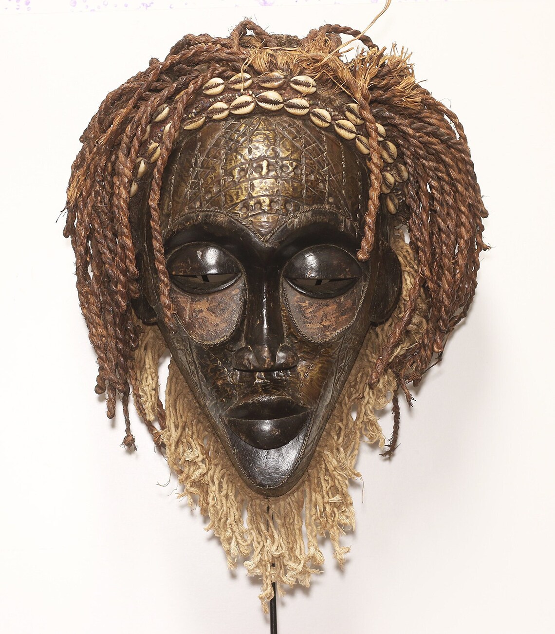 African Decorated Wooden Mask Congo Republic. 1960/1970. Chokwe Mask ...