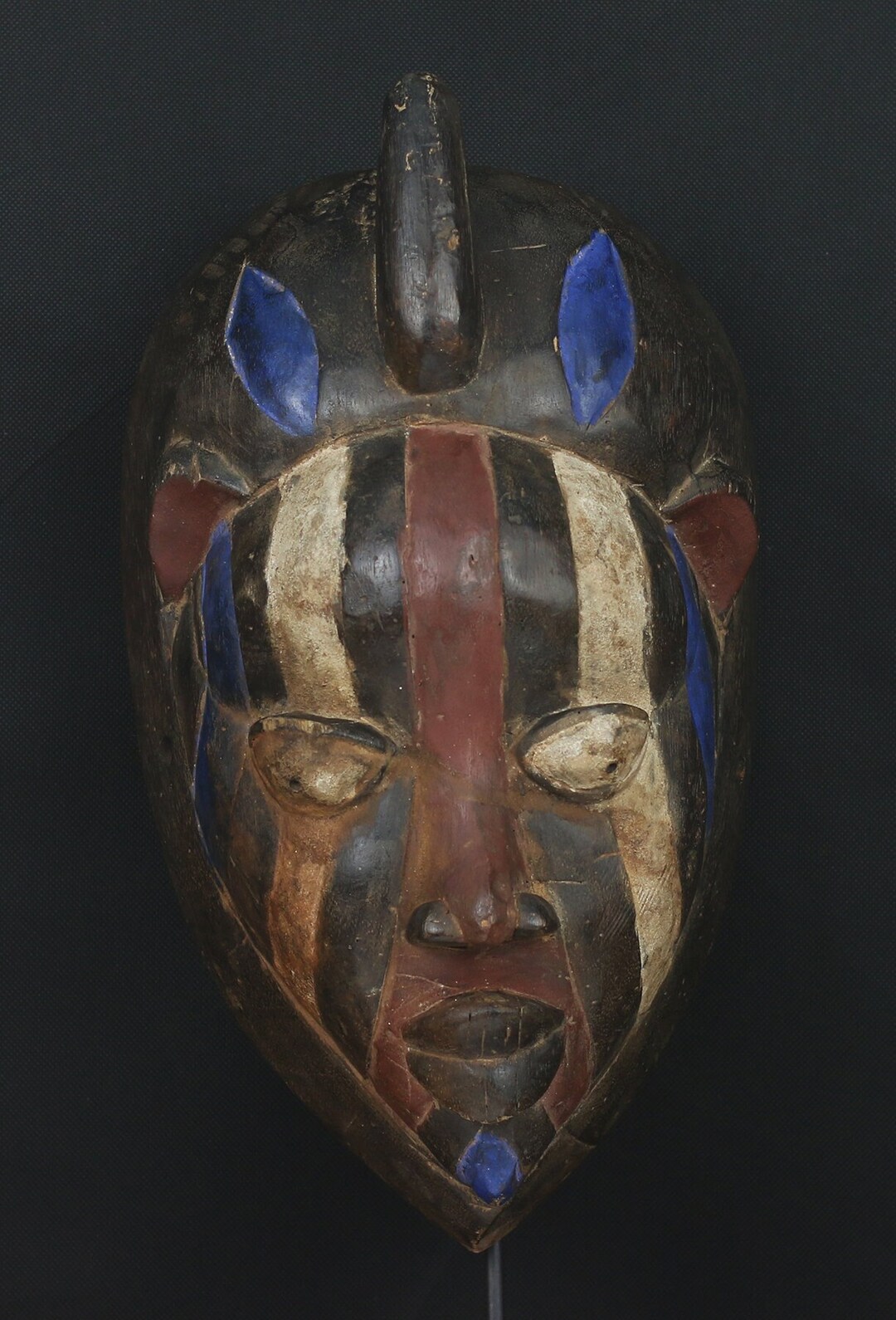 African Mask From Nigeria. Igbo People, Africa 1970 Circa. Black Red ...