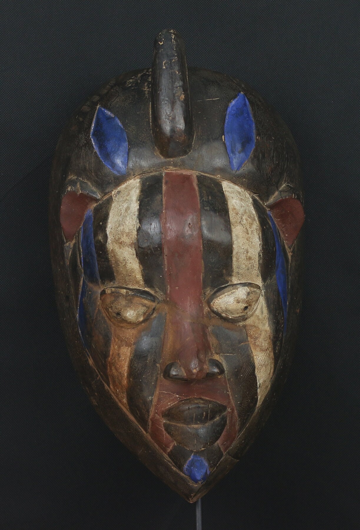 African Mask From Nigeria. Igbo People, Africa 1970 Circa. Black Red ...