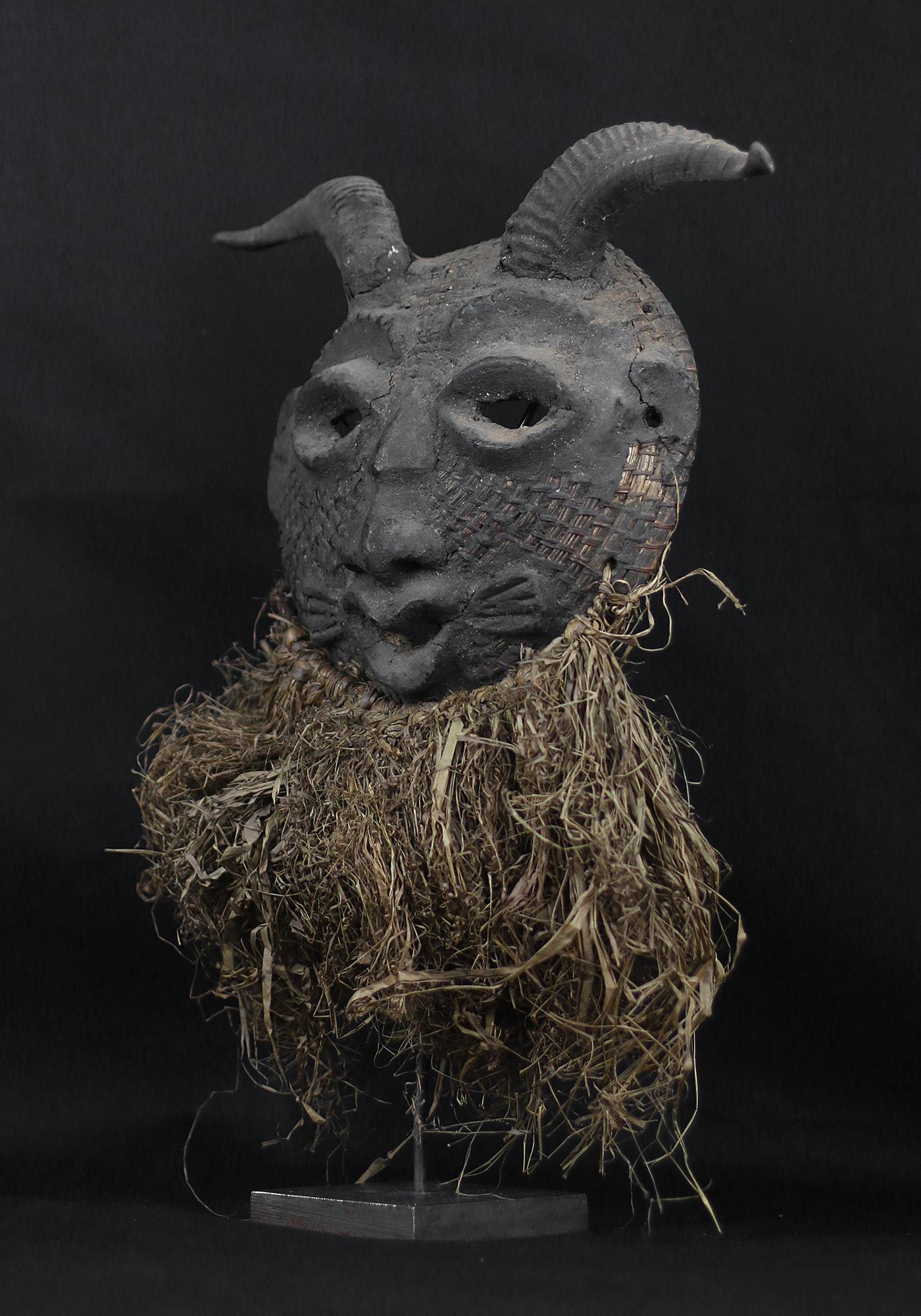 African Wooden Mask - Ghana. 1950/1960. Ashanti People. Wooden Spirit ...