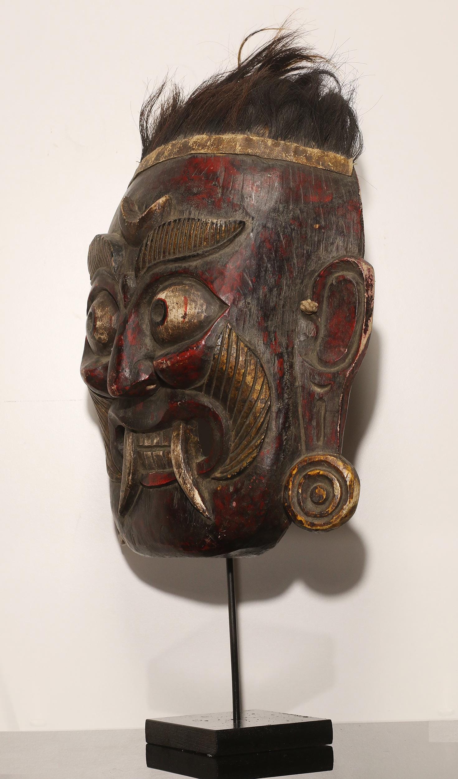 Tibet. Impressive Mahakala Ceremonial Shaman Mask. 1970 Circa. Wooden ...