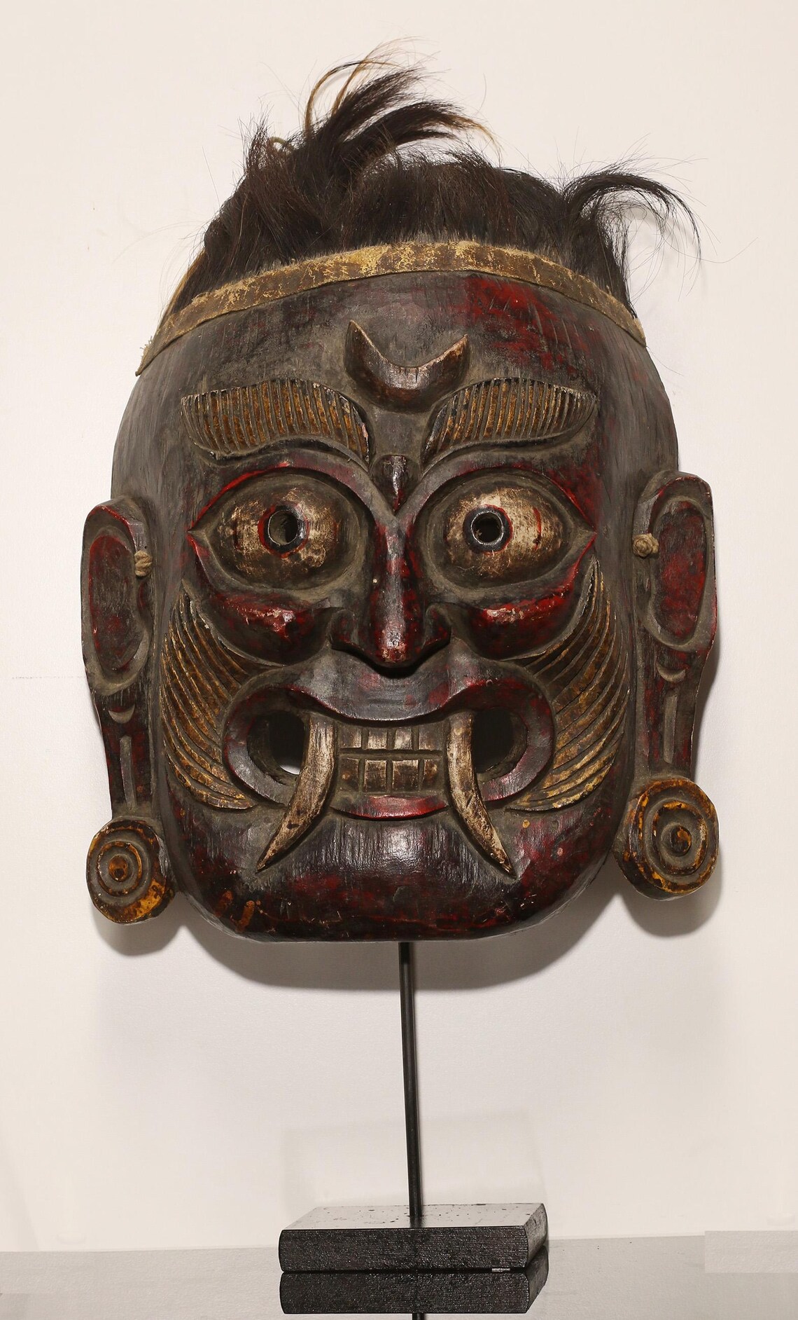 Tibet. Impressive Mahakala Ceremonial Shaman Mask. 1970 Circa. Wooden ...