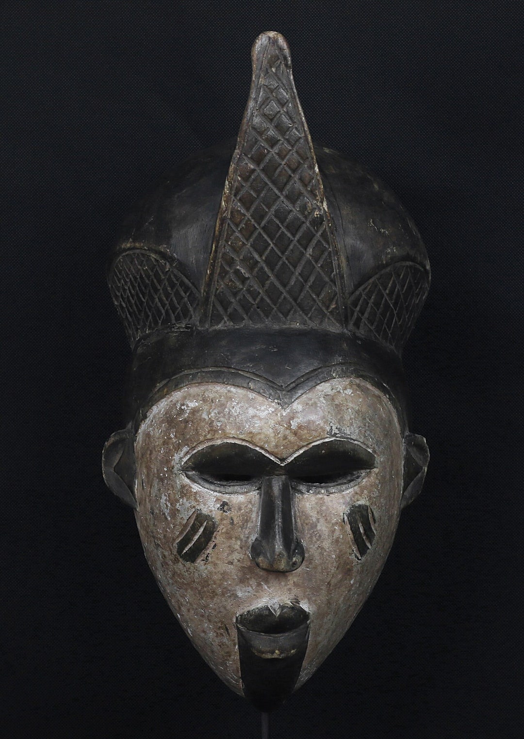 African Mask From Congo. Punu Okuyi People. Africa, 1970 Circa. White ...