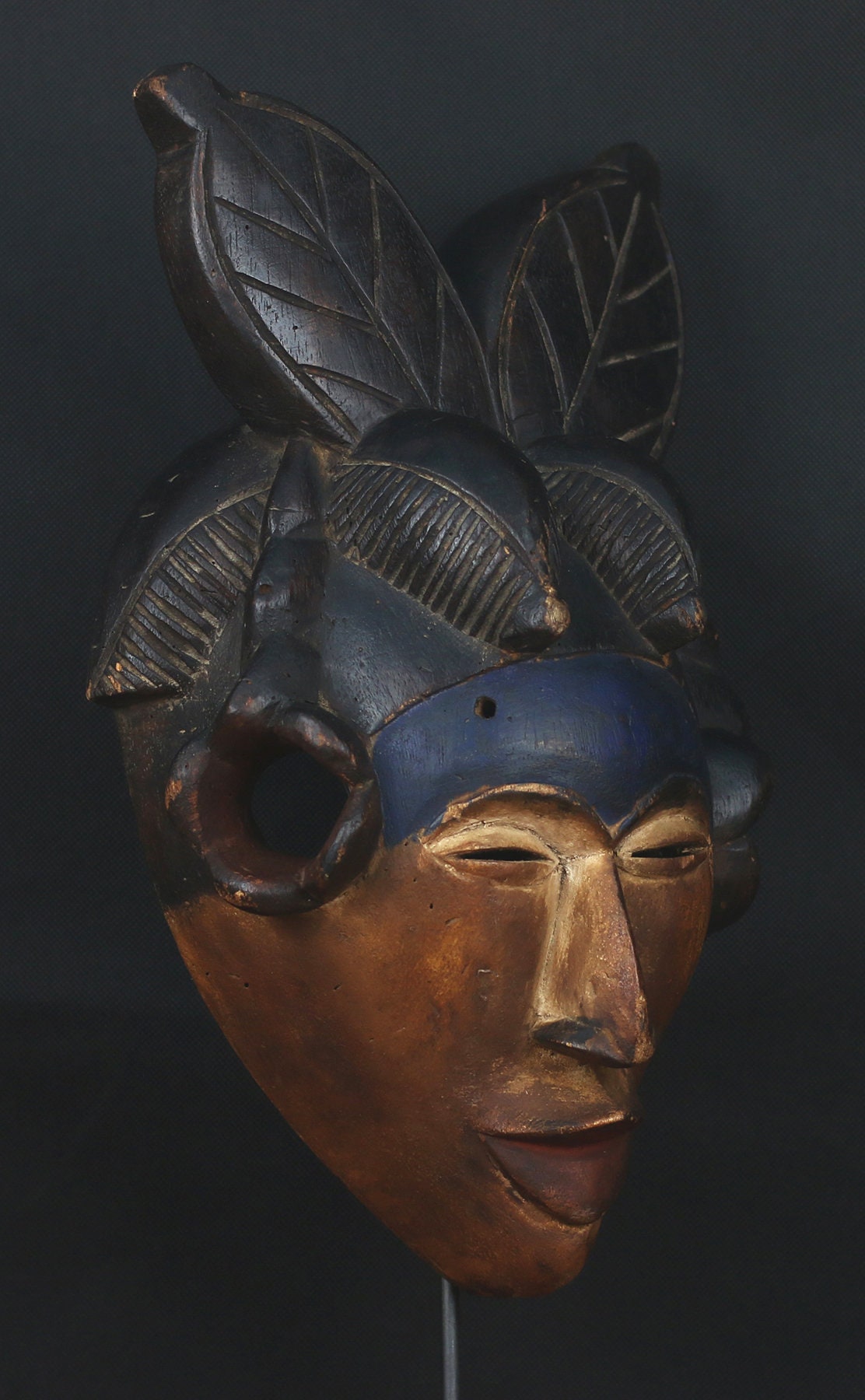 African Mask From Nigeria 1970 Circa. Igbo People. Wooden Spirit Mask ...