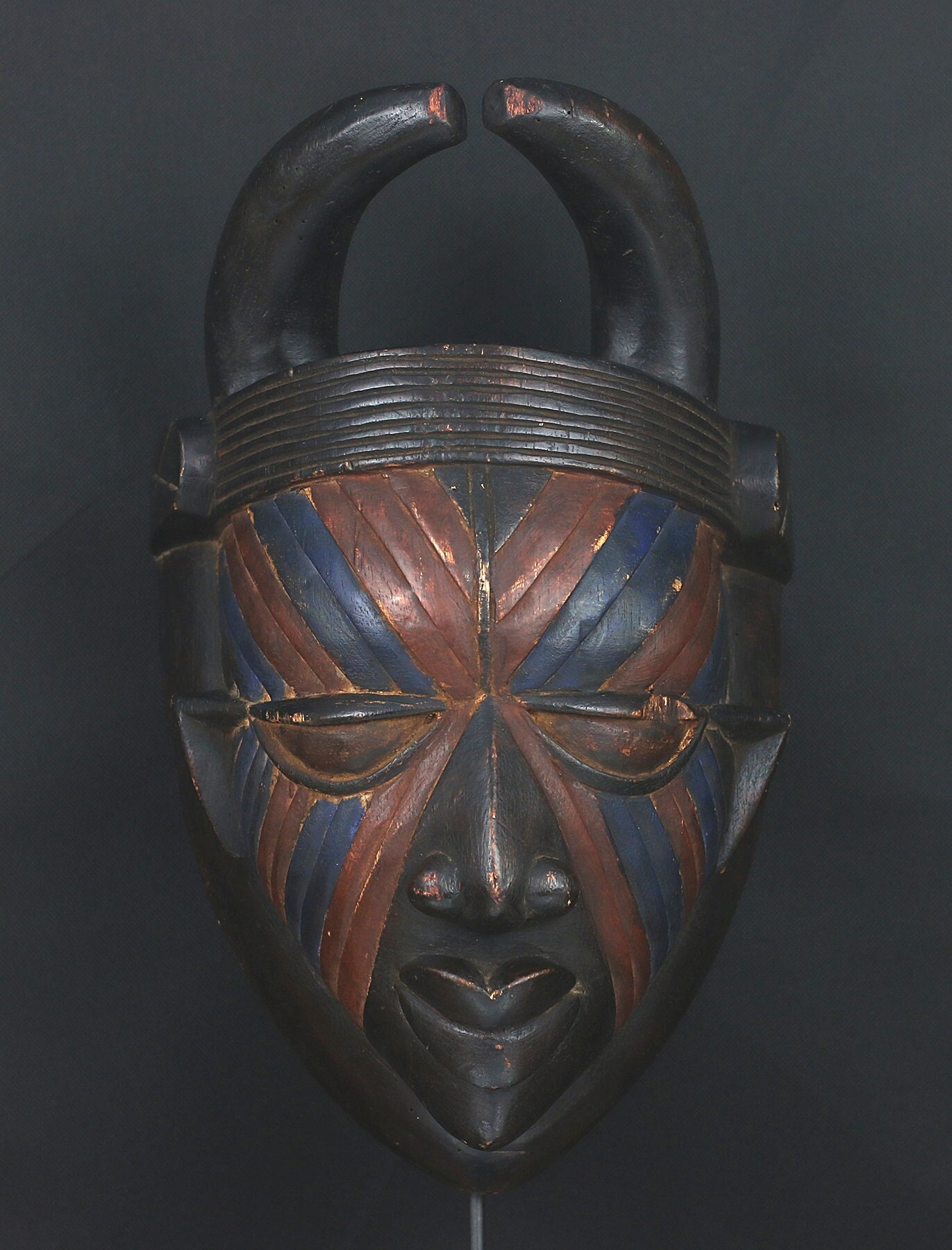 African Mask From Nigeria. Igbo People, Africa, 1970 Circa. Wooden ...