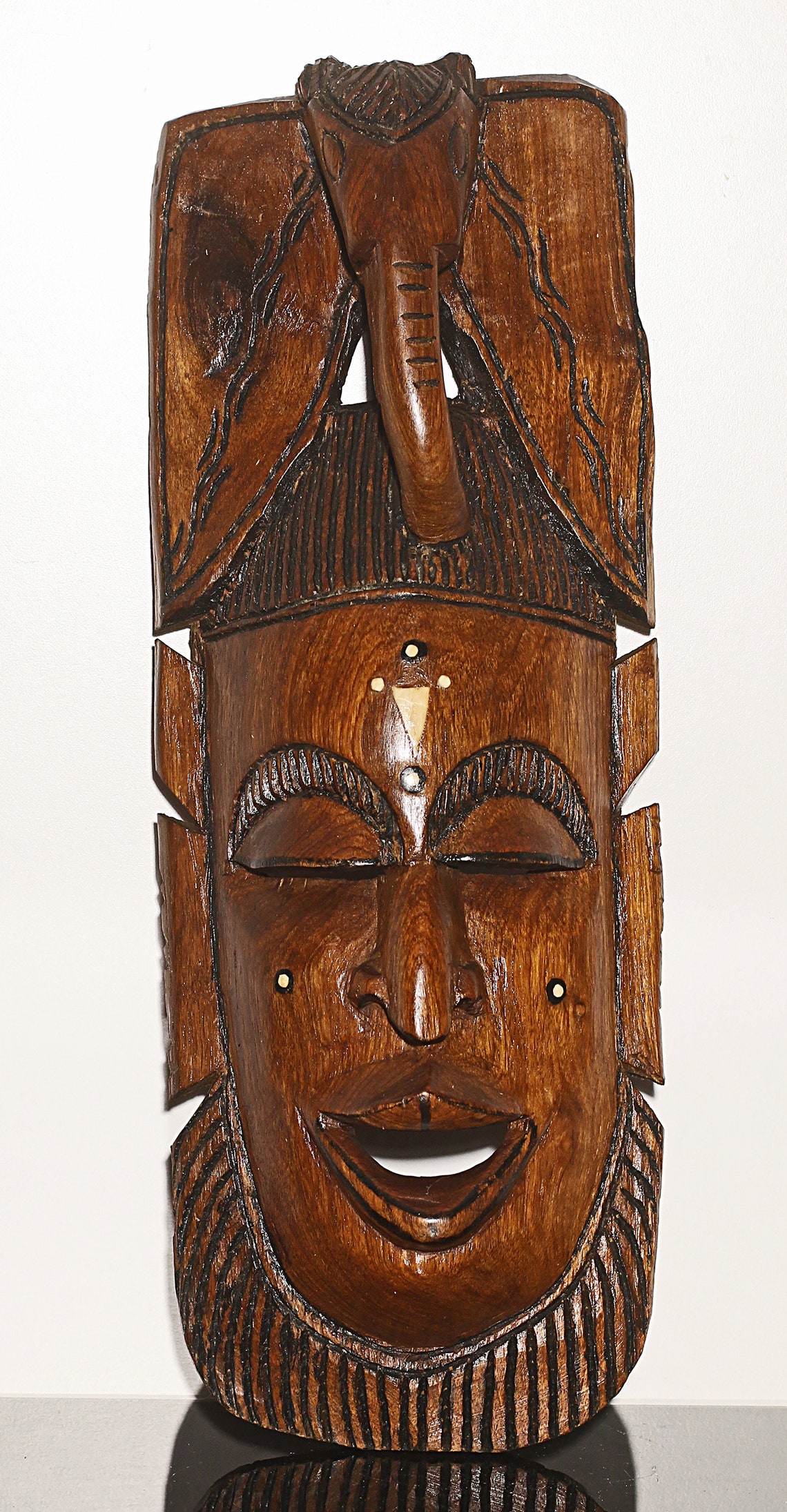 African Mask From Ghana. Ashanti People. 1980 Circa. Rare Wooden Mask ...