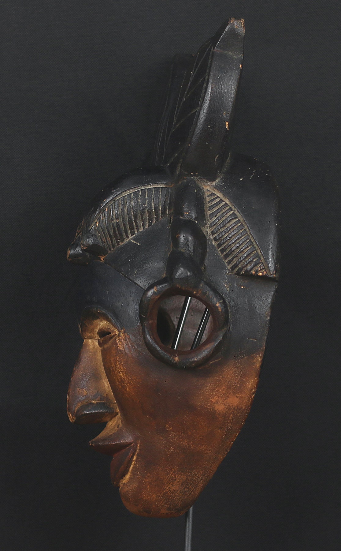 African Mask From Nigeria 1970 Circa. Igbo People. Wooden Spirit Mask ...