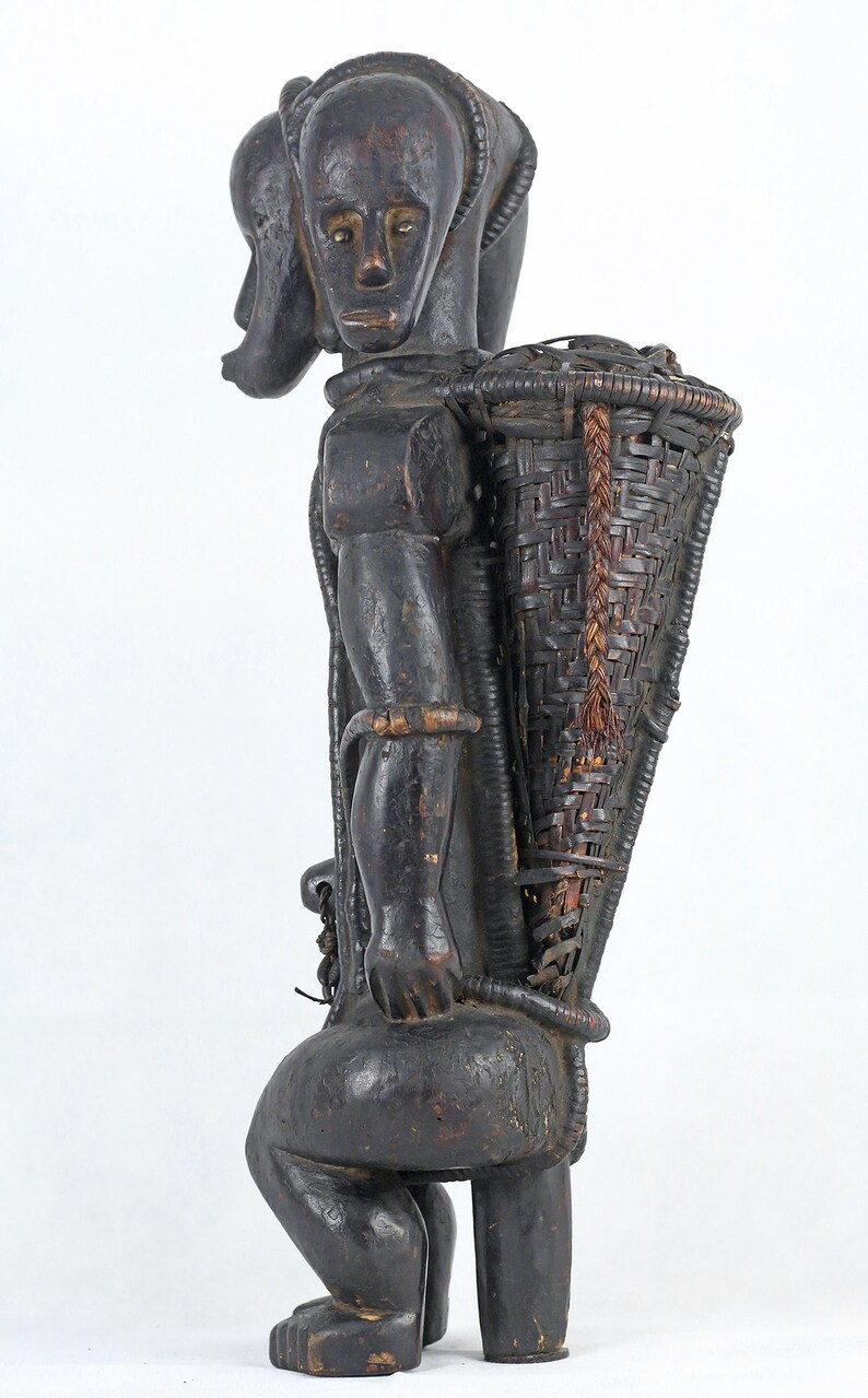 African Wooden Statue From Ivory Coast. 1970 Circa, Vintage. Fang ...