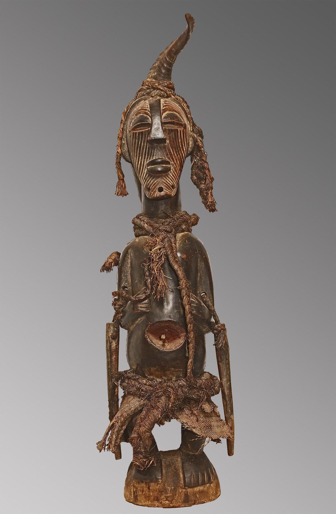 African Wooden Statue From Congo, 1970 Circa - Vintage. Minkisi Wooden ...
