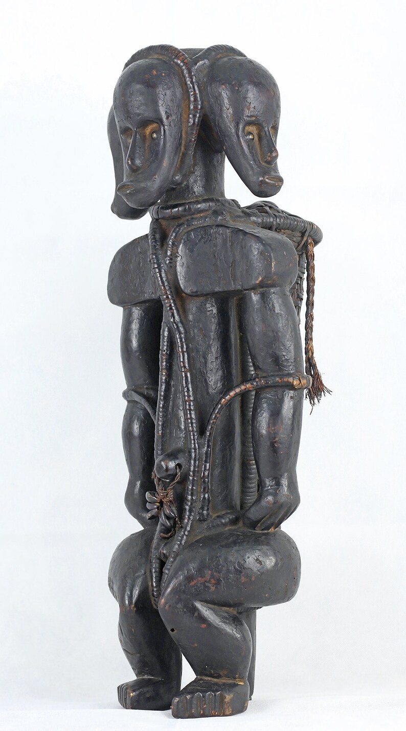 African Wooden Statue From Ivory Coast. 1970 Circa, Vintage. Fang ...