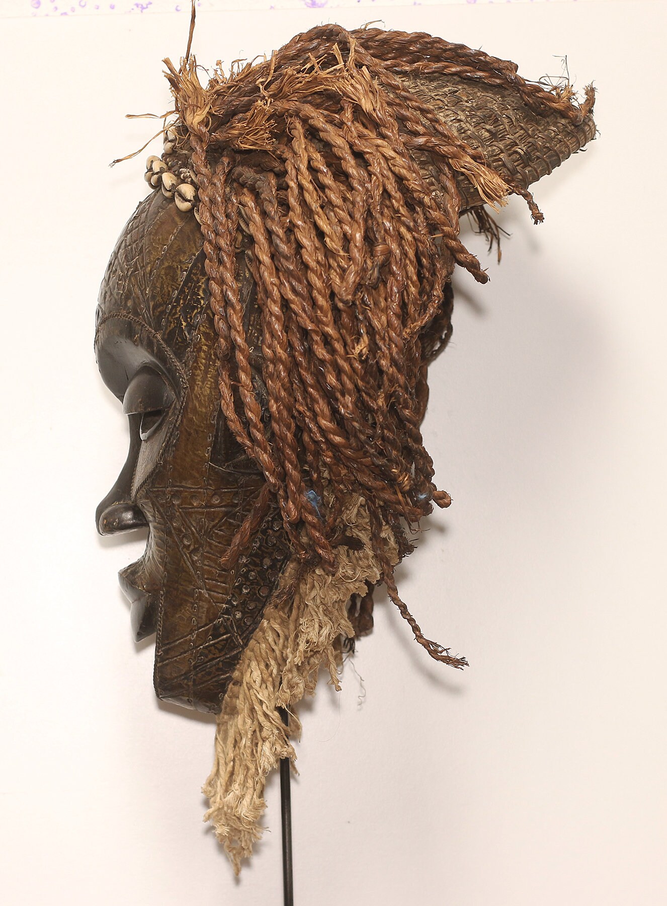 African Decorated Wooden Mask Congo Republic. 1960/1970. Chokwe Mask ...