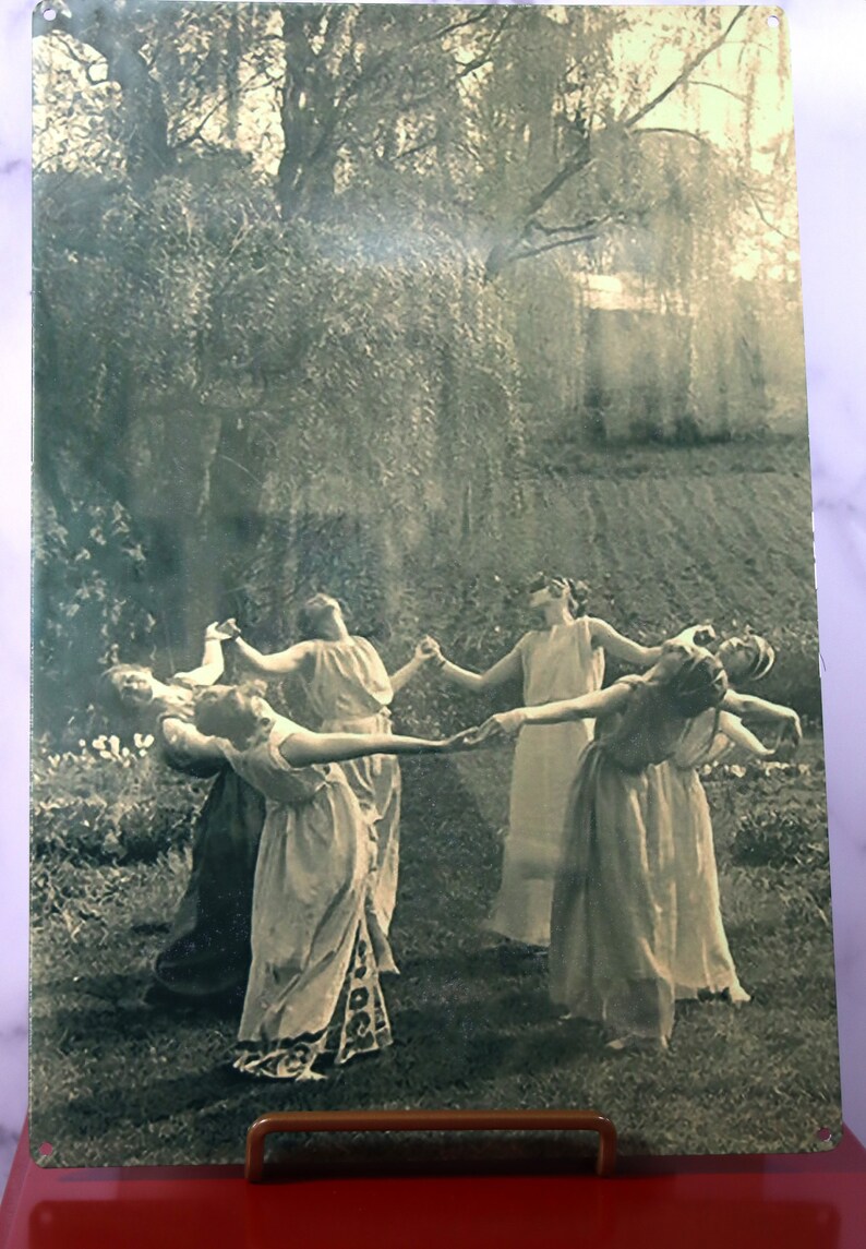 Circle of Witches Dancing Metal Wall Plaque Sign Handmade - Etsy