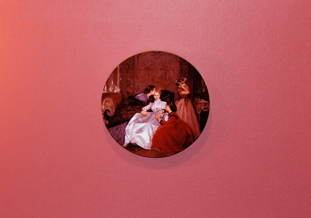 The Hesitant Fiancée by Auguste Toulmouche Wooden Wall Plaque Circle ...