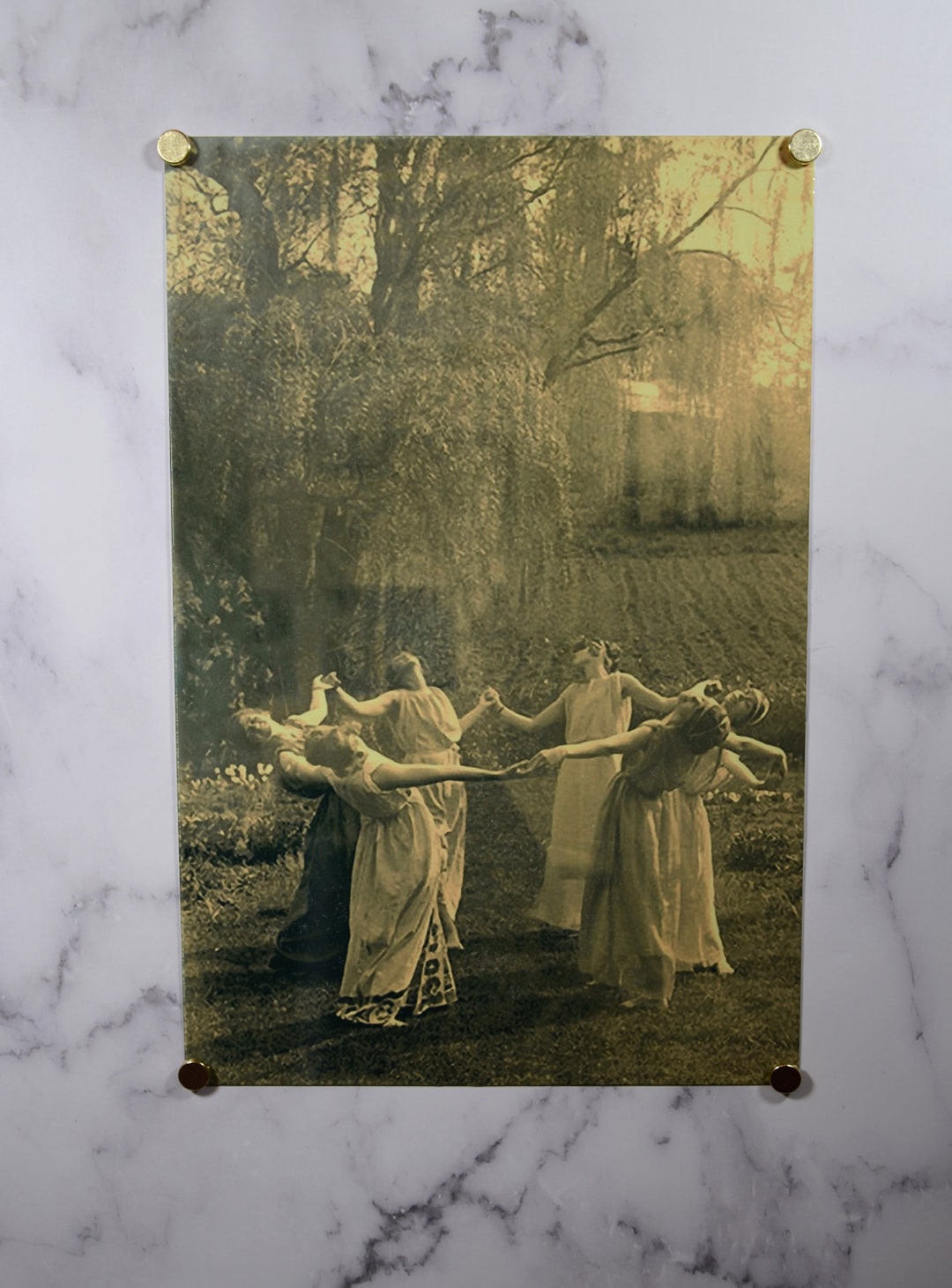 Circle of Witches Dancing Metal Wall Plaque Sign Handmade Vintage ...