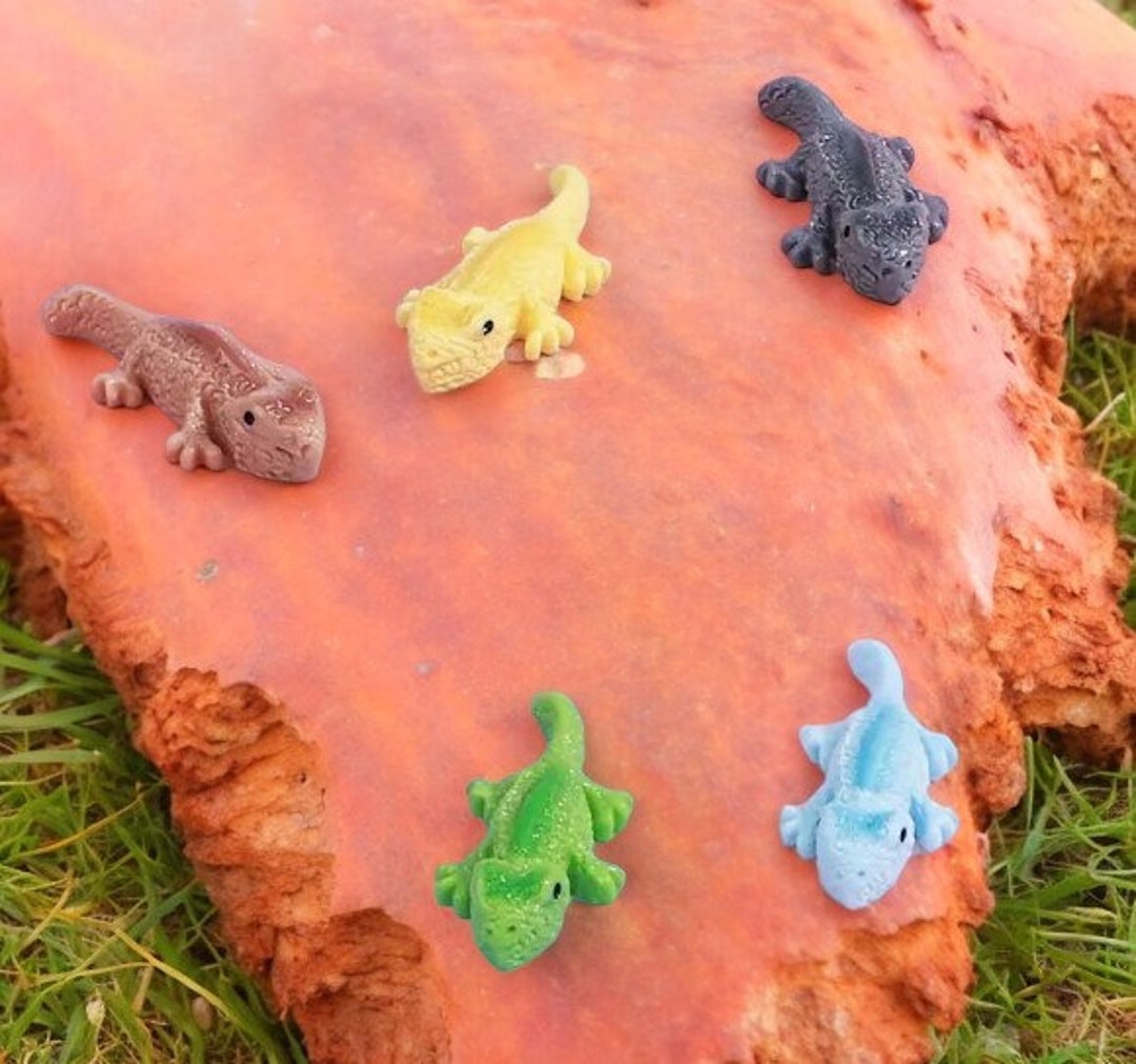 Set of 30 Resin Gecko Decor Pieces, Lizard Figurines, Gecko Miniatures ...