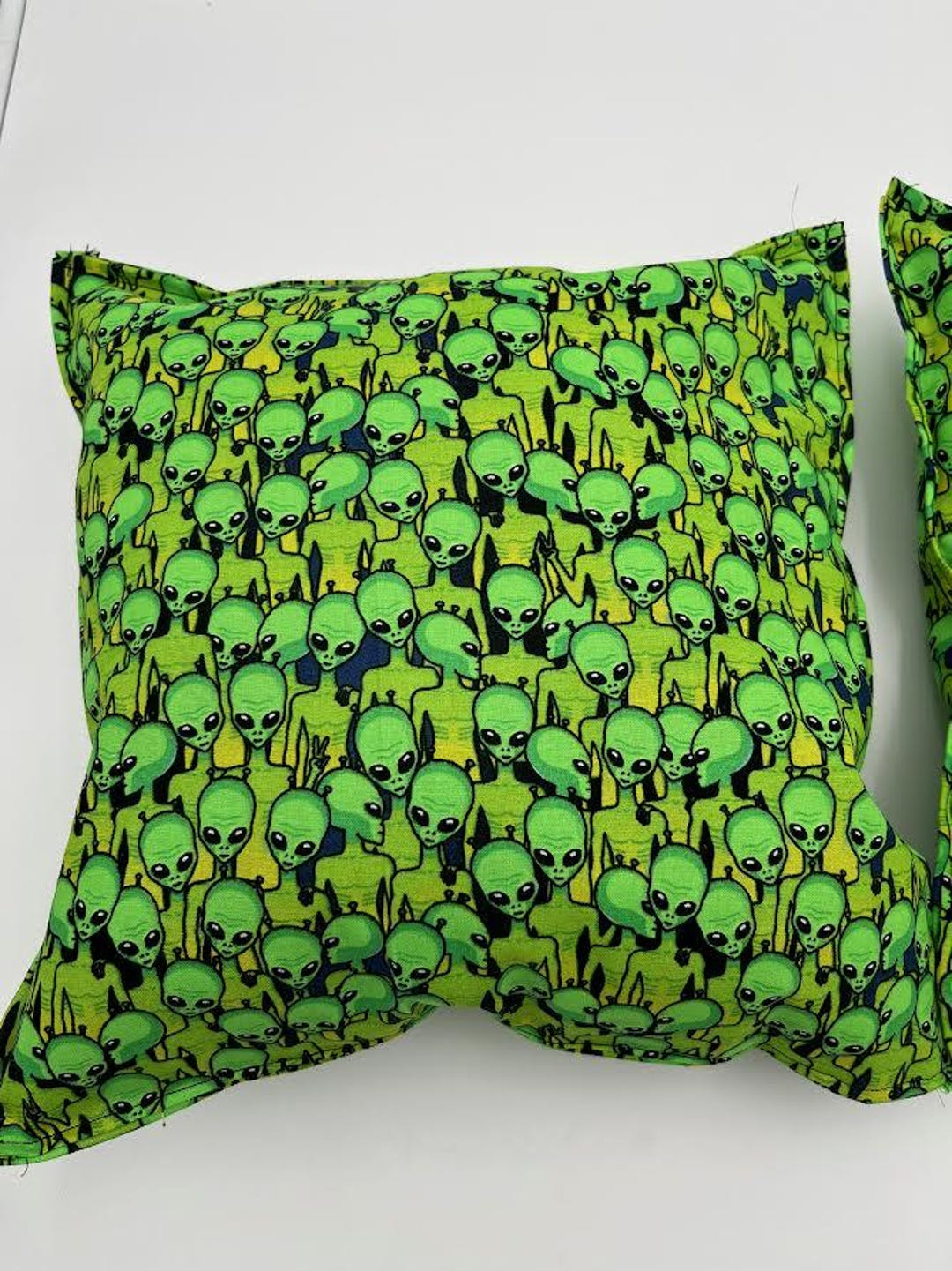 Alien Throw Pillows, Pair of Novelty Cushions, Unique Home Decor, Space ...
