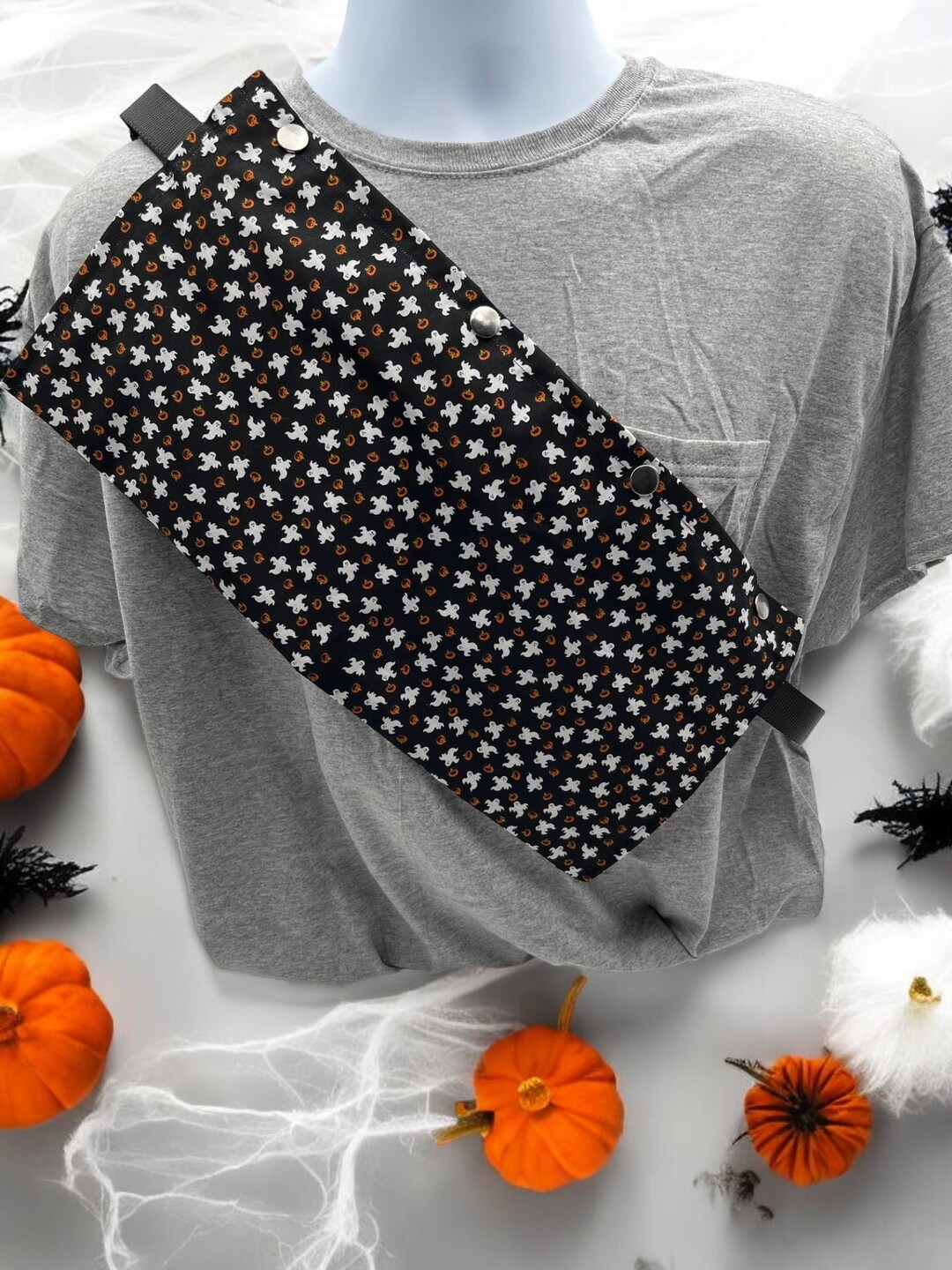 Halloween Ghost & Pumkins Themed Bearded Dragon Sling Carrier, Reptile ...