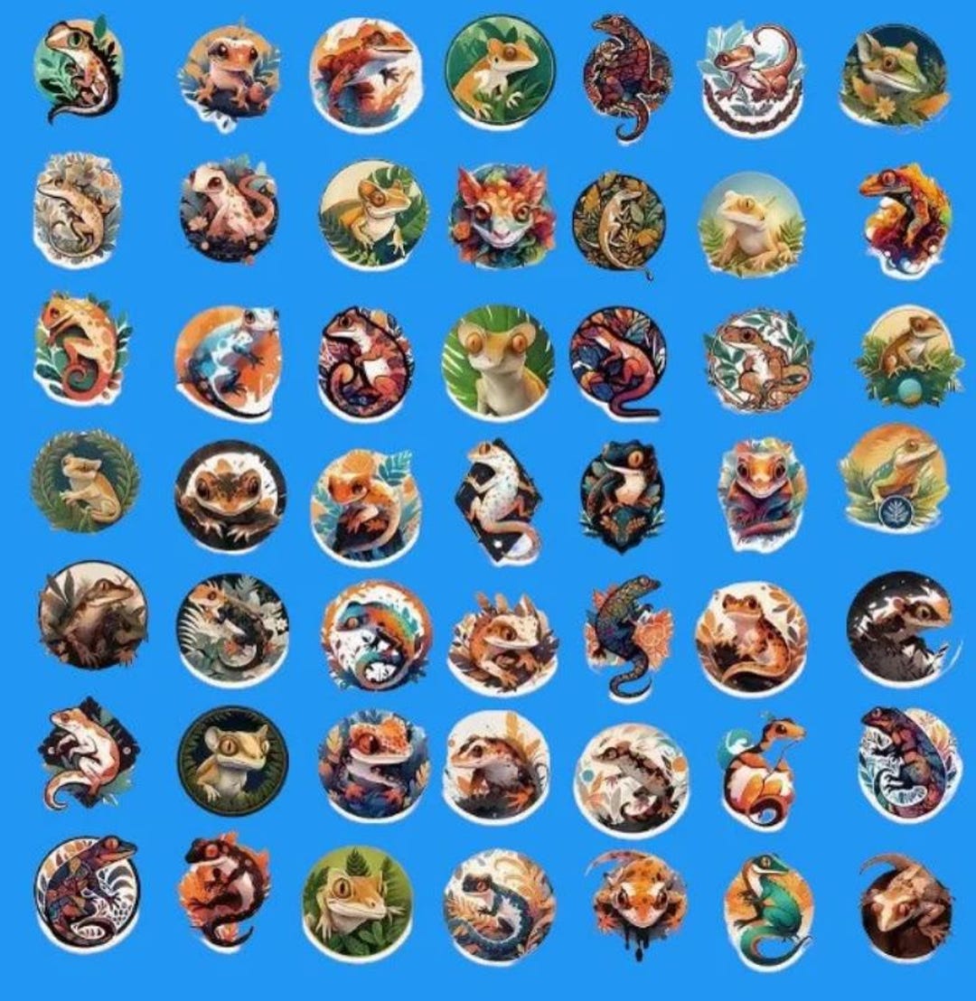 Animal Reptile Graffiti Sticker Set, Waterproof PVC, Enclosure Decor ...