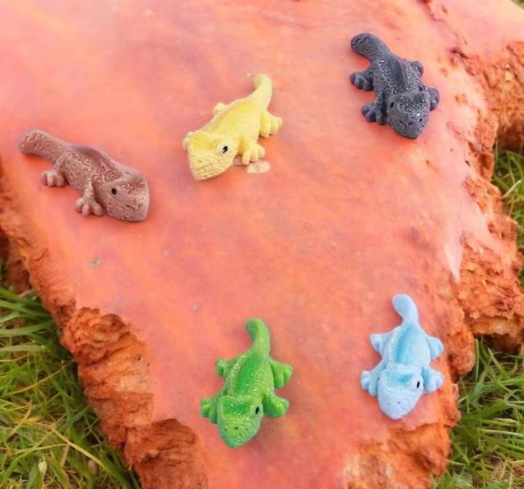 Set of 30 Resin Gecko Decor Pieces, Lizard Figurines, Gecko Miniatures ...