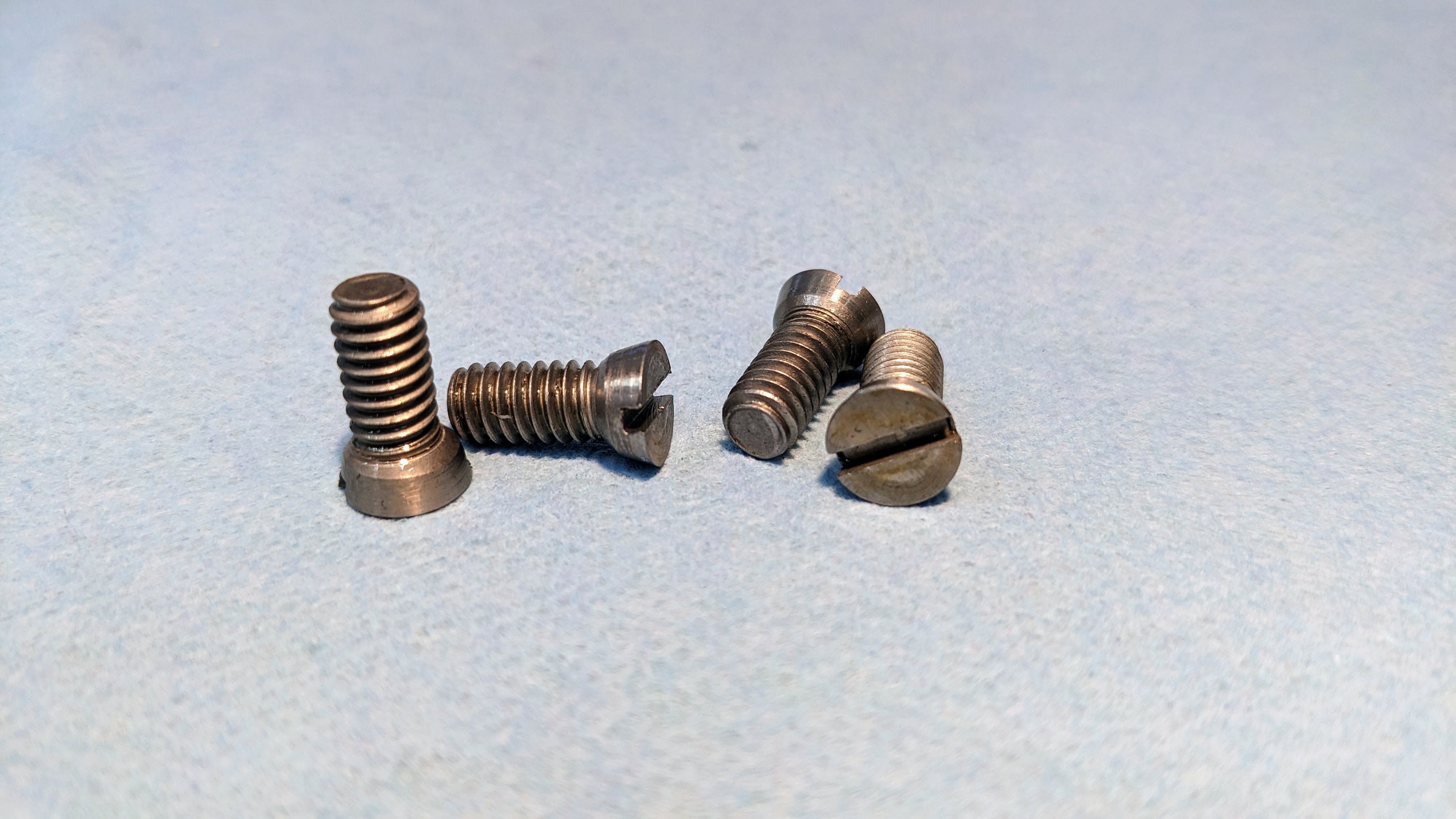 Set of 4x 1/4-20 X 5/8 Plain Steel Columbian Craftsman Vise Jaw Screws ...