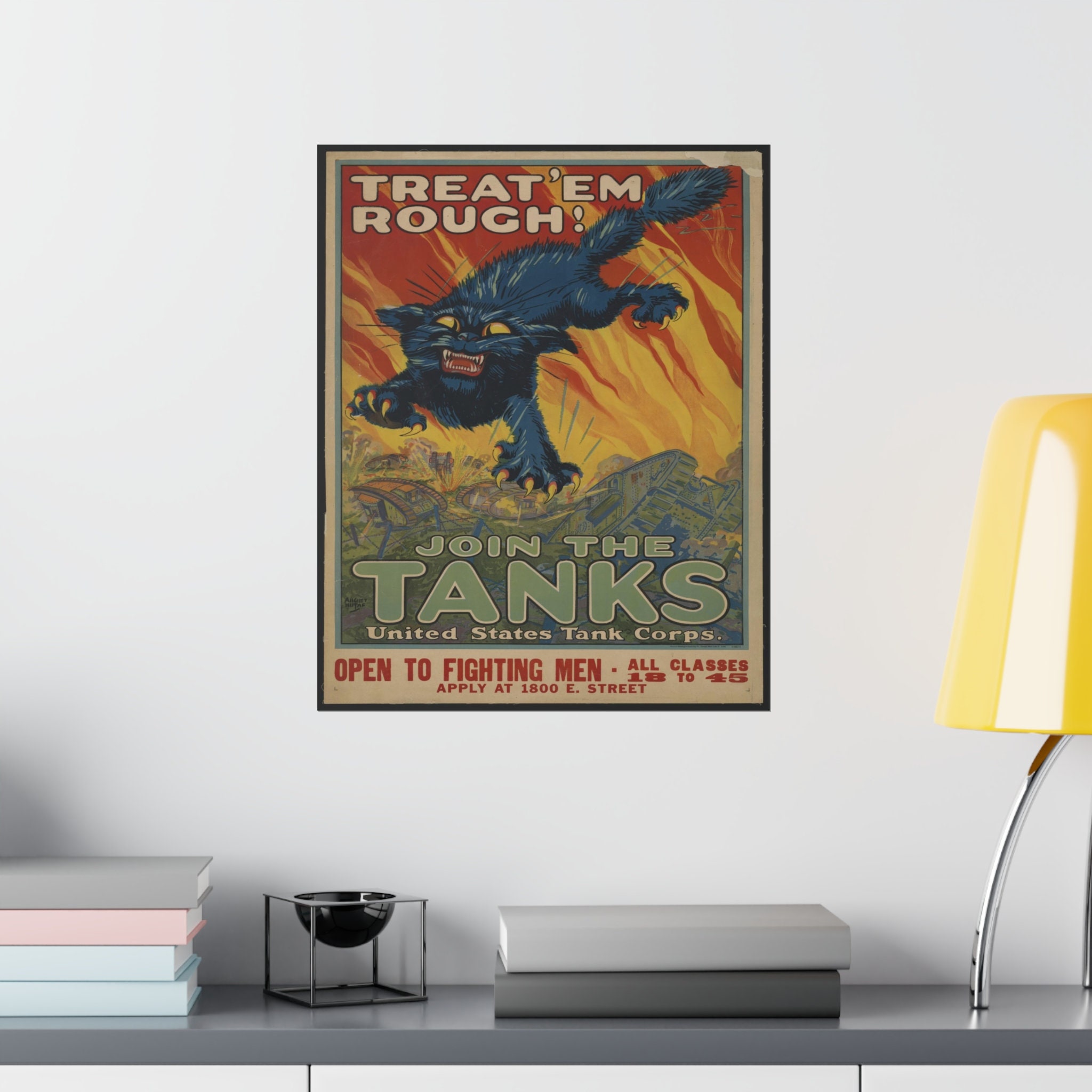 WW1 United States Propaganda Poster Treat 'em Rough - Etsy