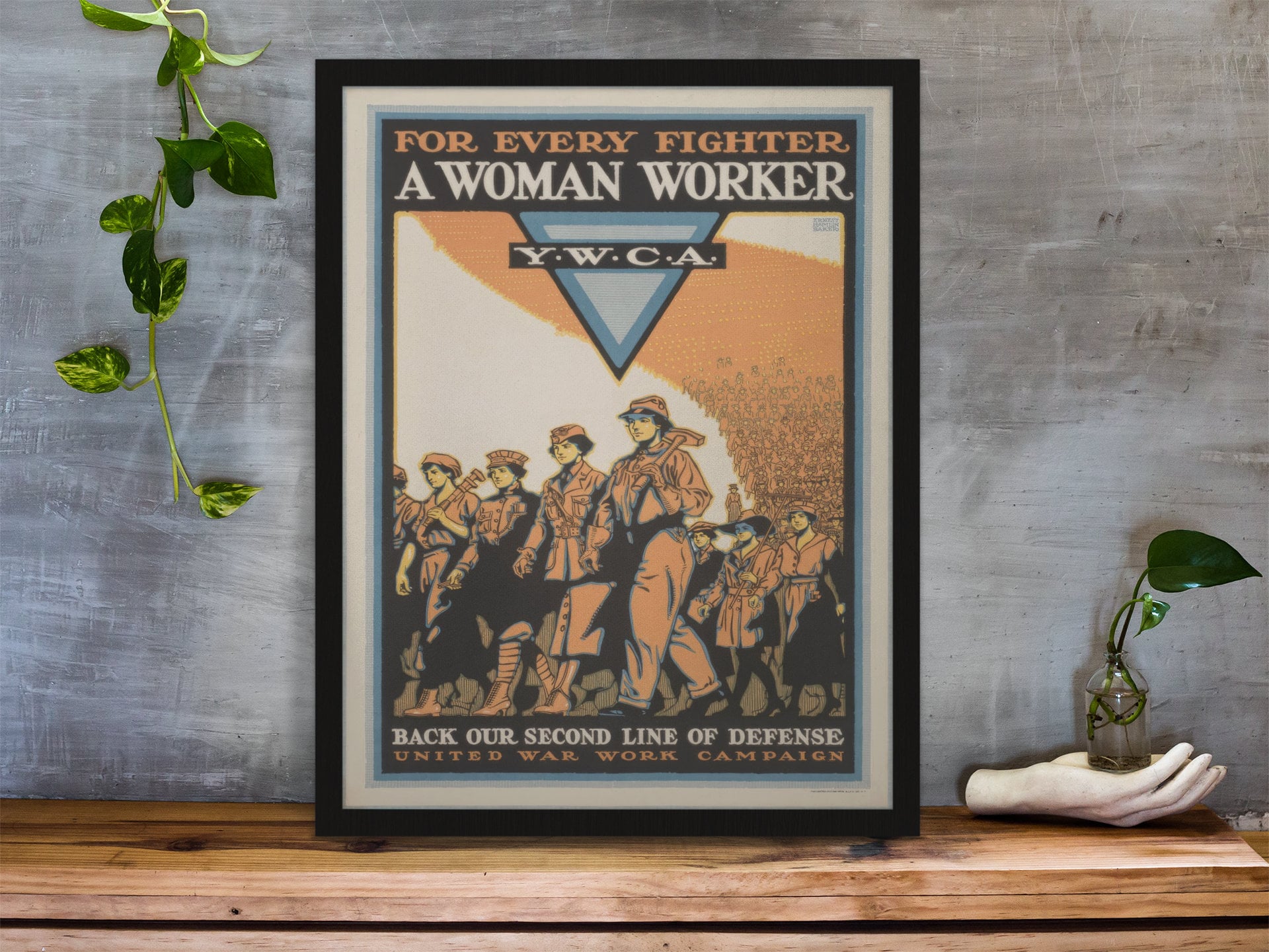 WW1 "for Every Fighter Fighter A Woman Worker" United States Propaganda ...