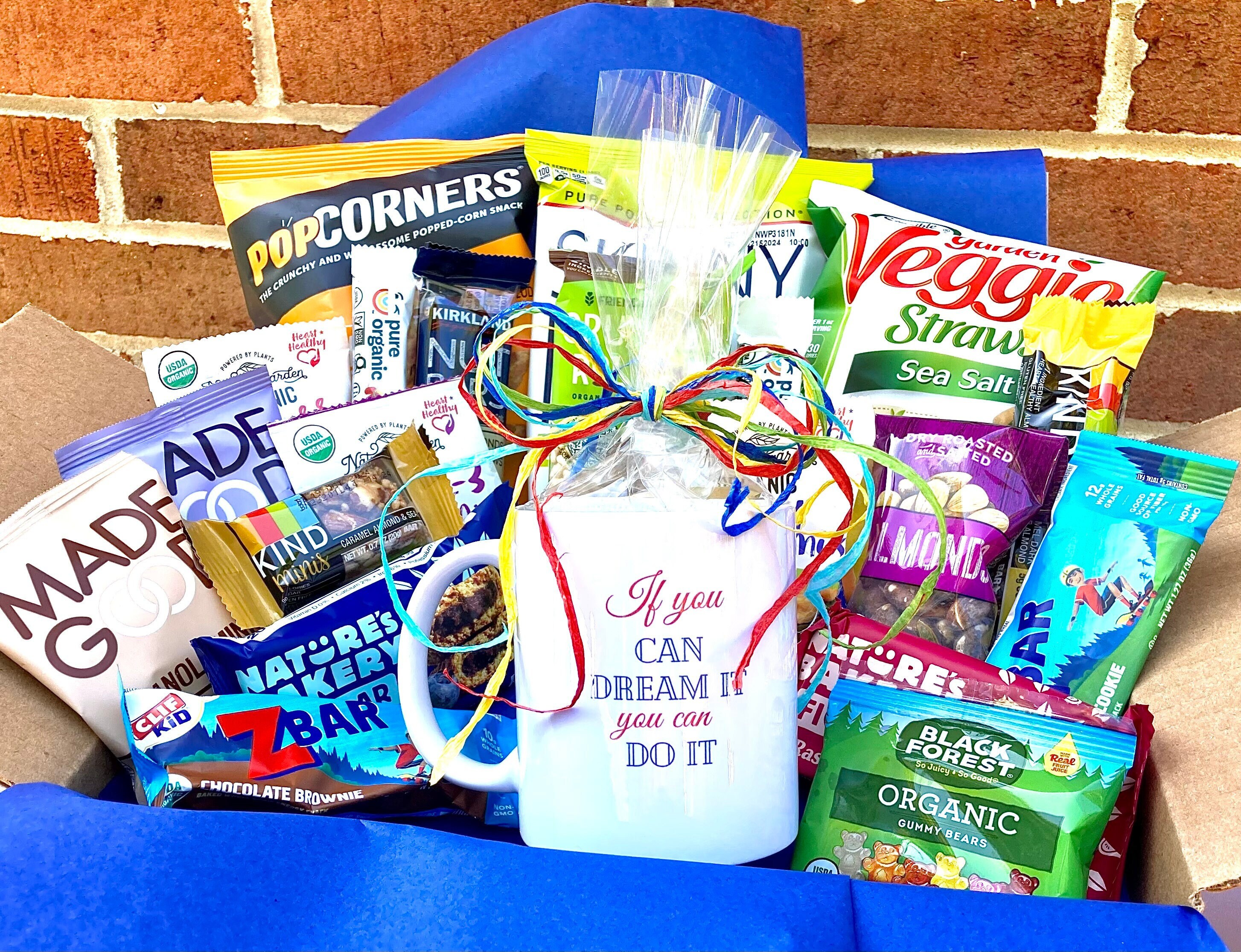 College Care Package Healthy Snack Box With Mug Personalized College ...