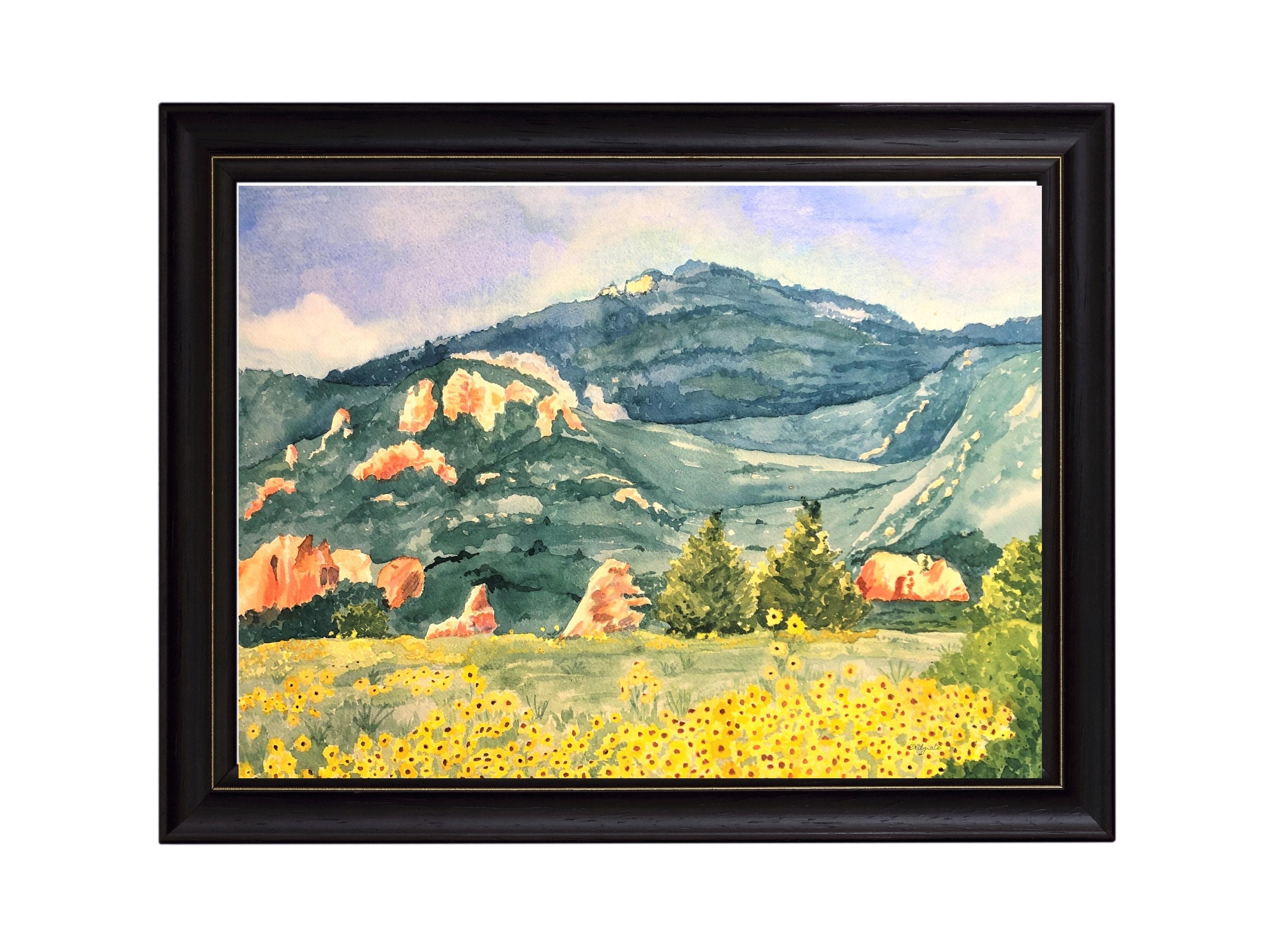 Colorado Watercolor Painting Printable Wall Art Mountain - Etsy