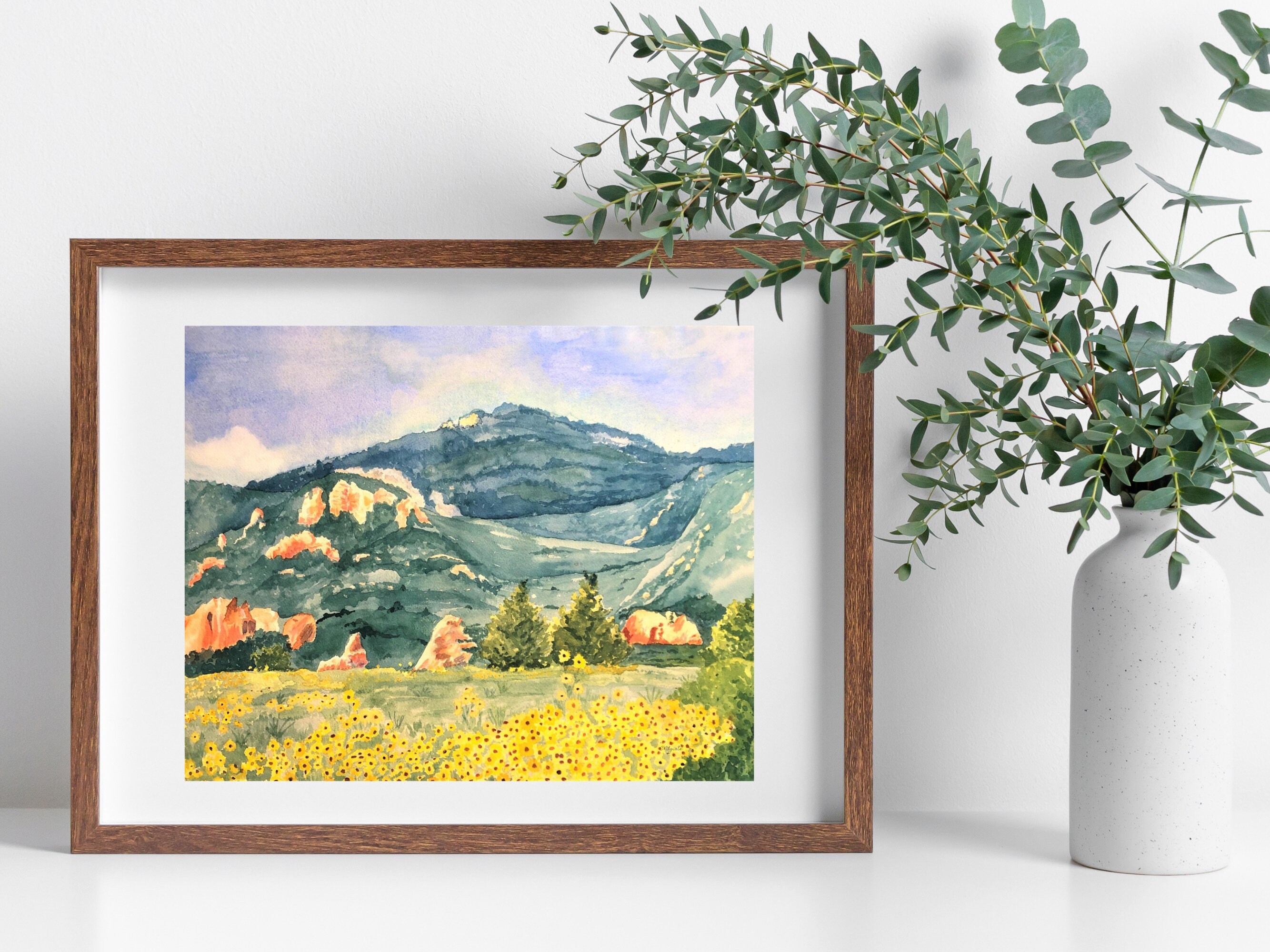 Colorado Watercolor Painting Printable Wall Art Mountain - Etsy