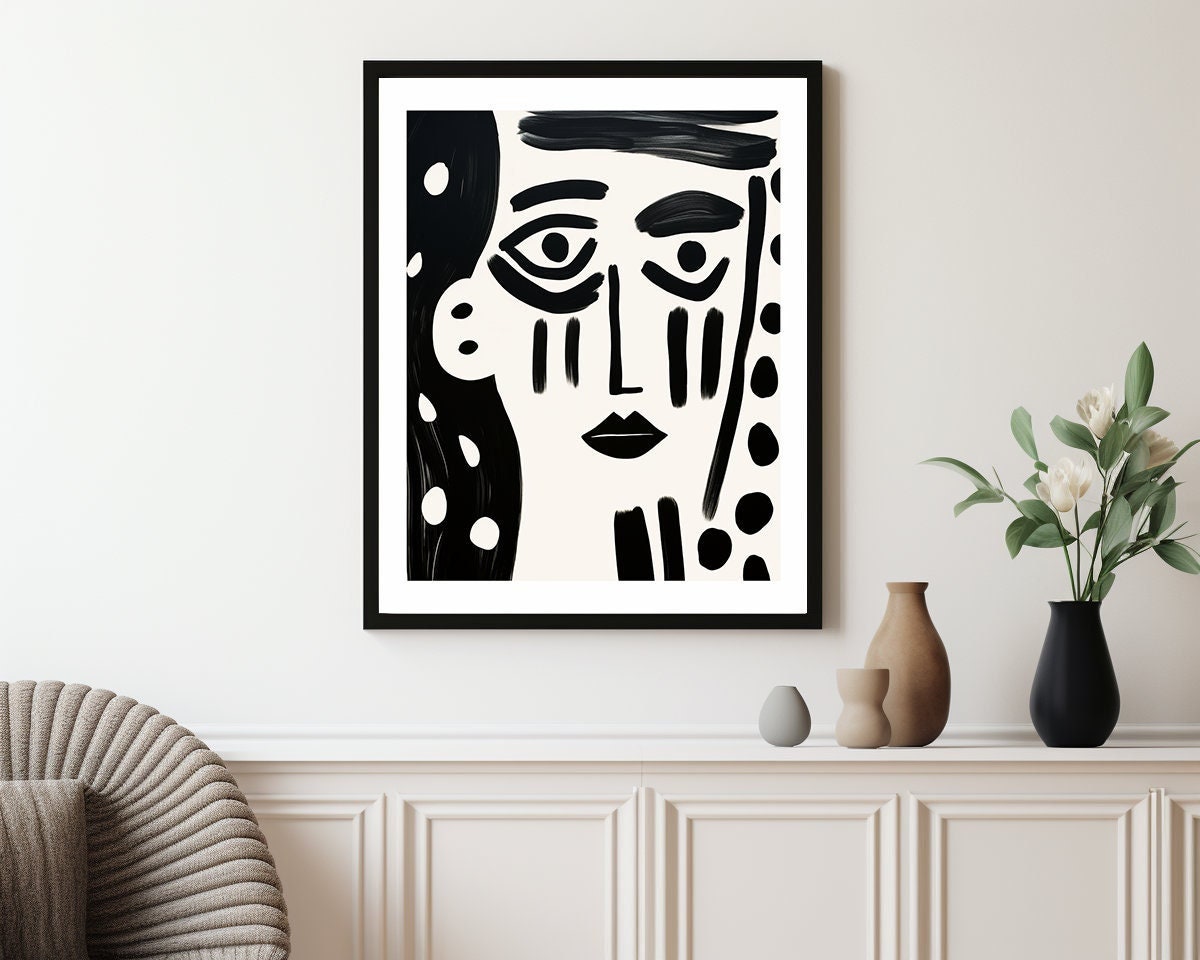 Picasso Style Art Print - Picasso Style Print - Neutral Wall Art - Free ...