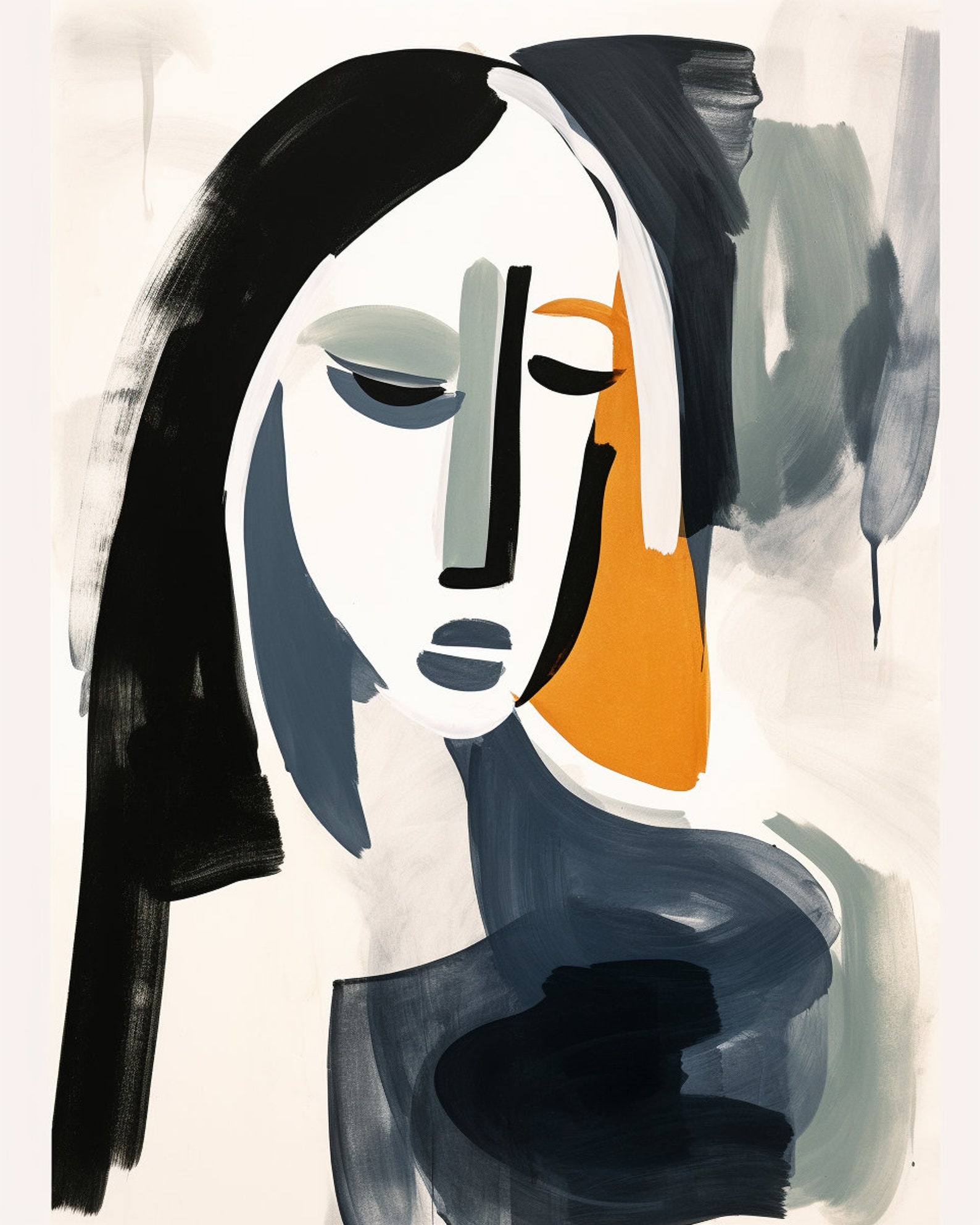 Picasso Style Art Print - Picasso Style Print - Neutral Wall Art - Free ...