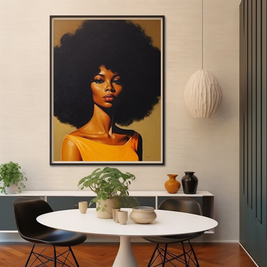 Afro Woman Prints - Afro Woman Print - African American Wall Art - African American Print - Afro ...